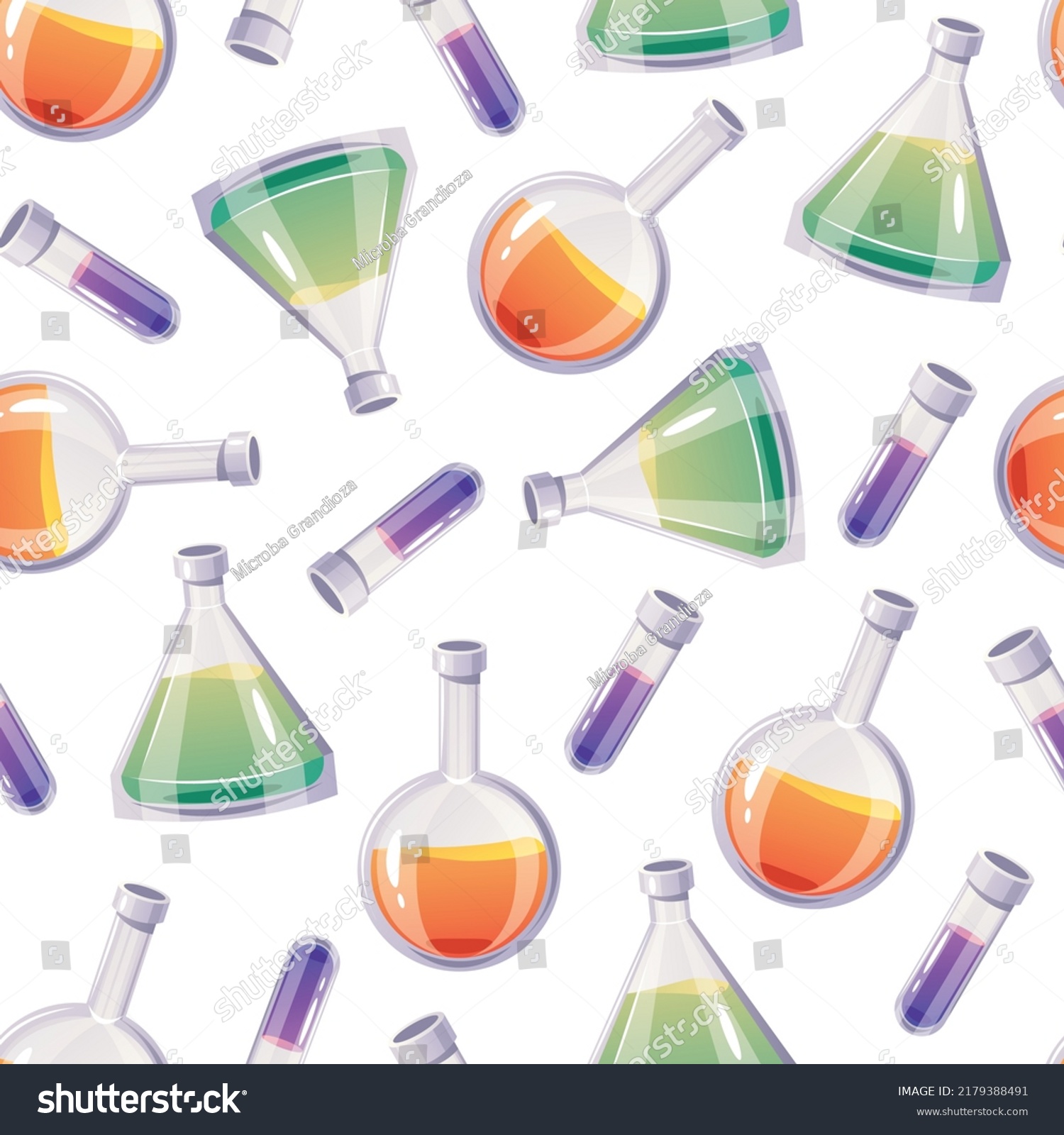 Science Laboratory Flask Seamless Cover Wrapping Stock Vector (Royalty ...