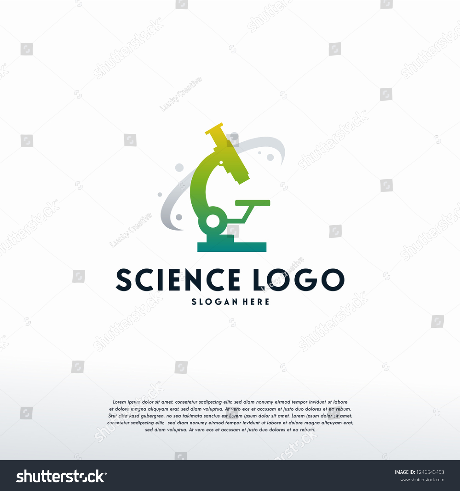 Science Logo Designs Vector Microscope Logo: เวกเตอร์สต็อก (ปลอดค่า ...