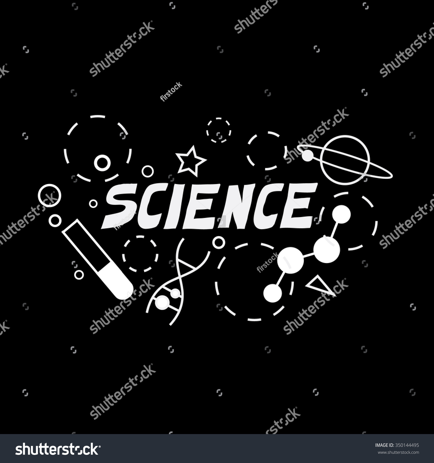 Science Logo Icon Black White Vector: เวกเตอร์สต็อก (ปลอดค่าลิขสิทธิ์ ...