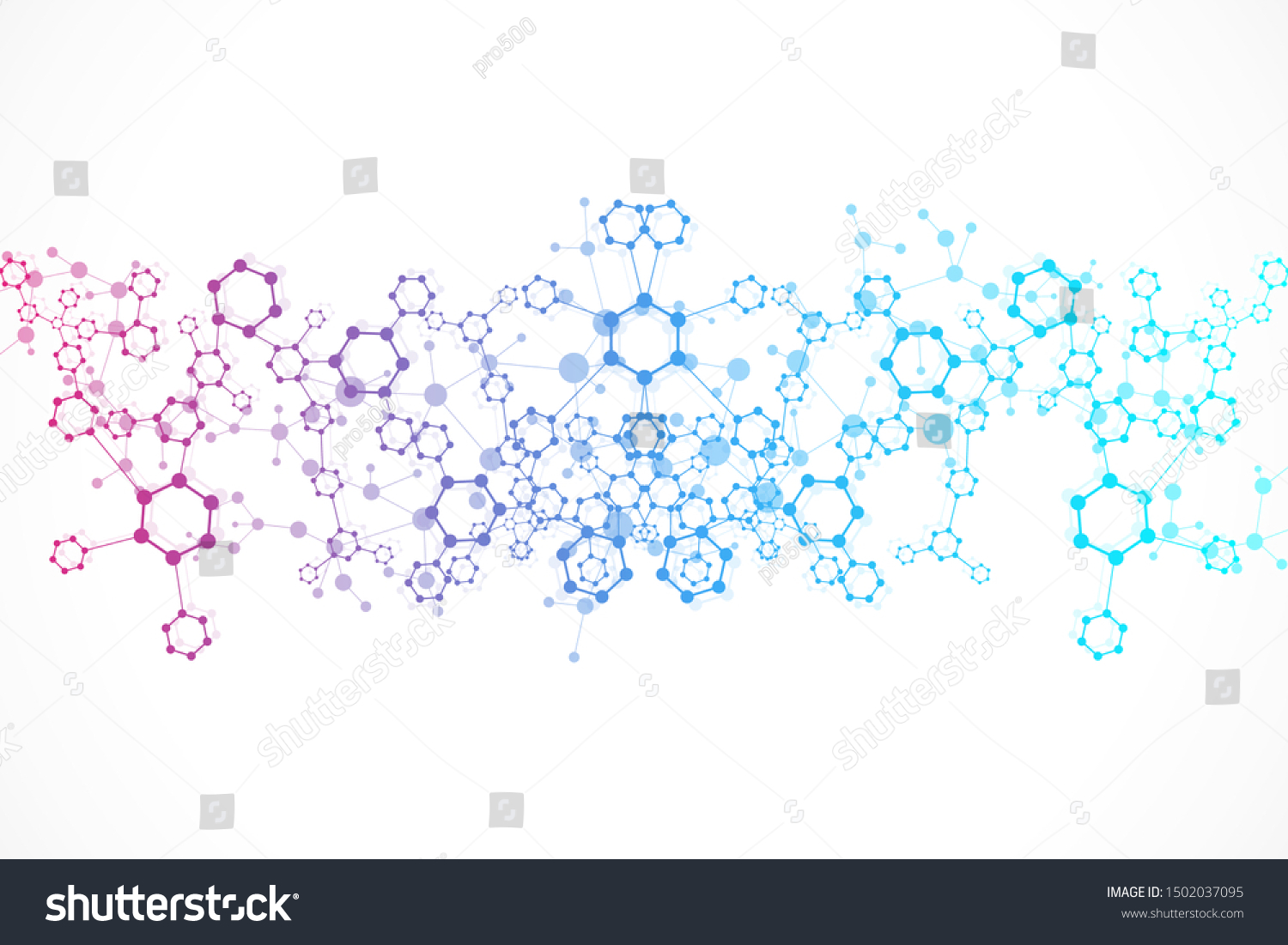Science Network Pattern Connecting Lines Dots Stock Vector Royalty