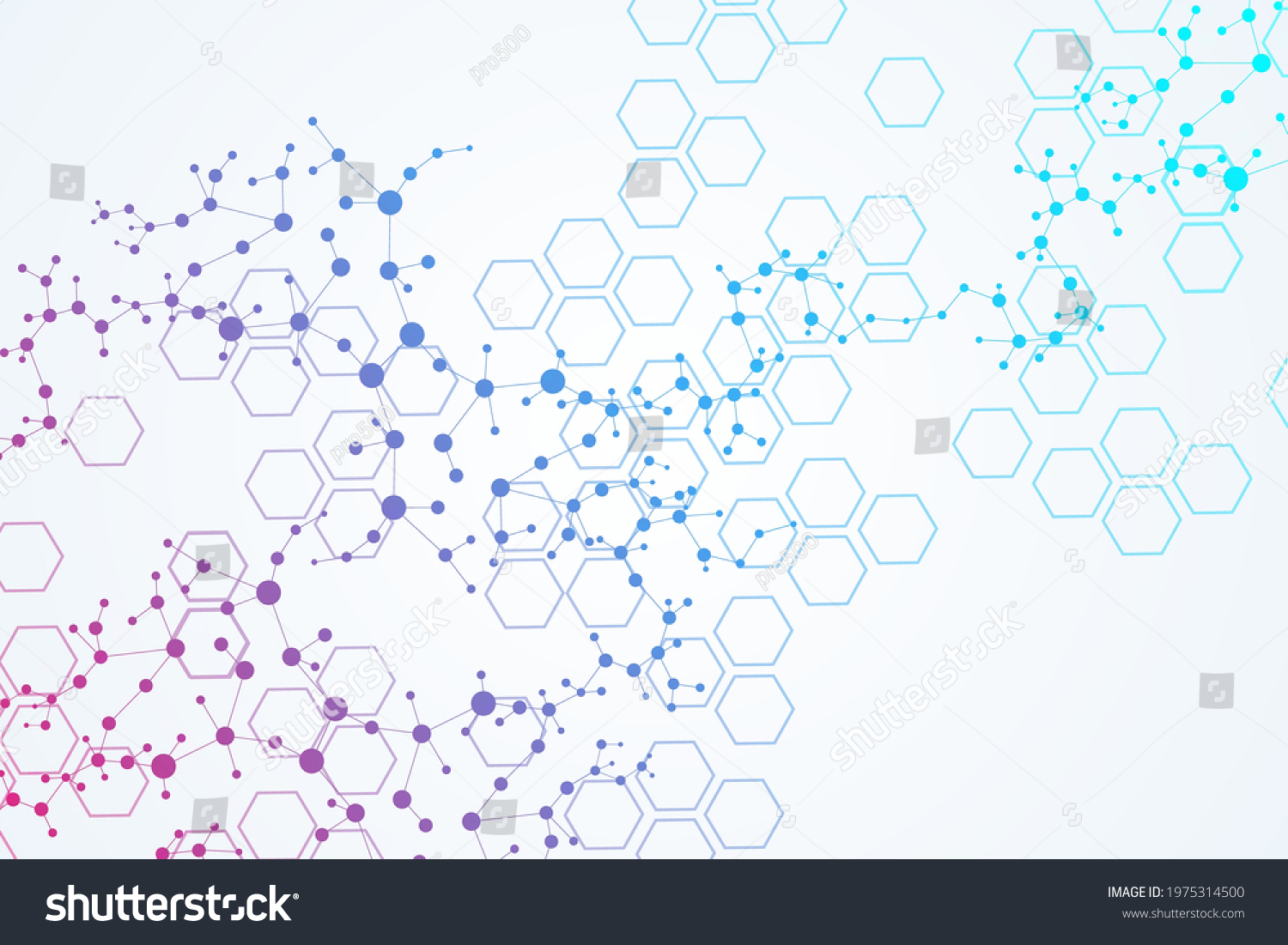 Science Network Pattern Connecting Lines Dots Stock Vector (Royalty ...