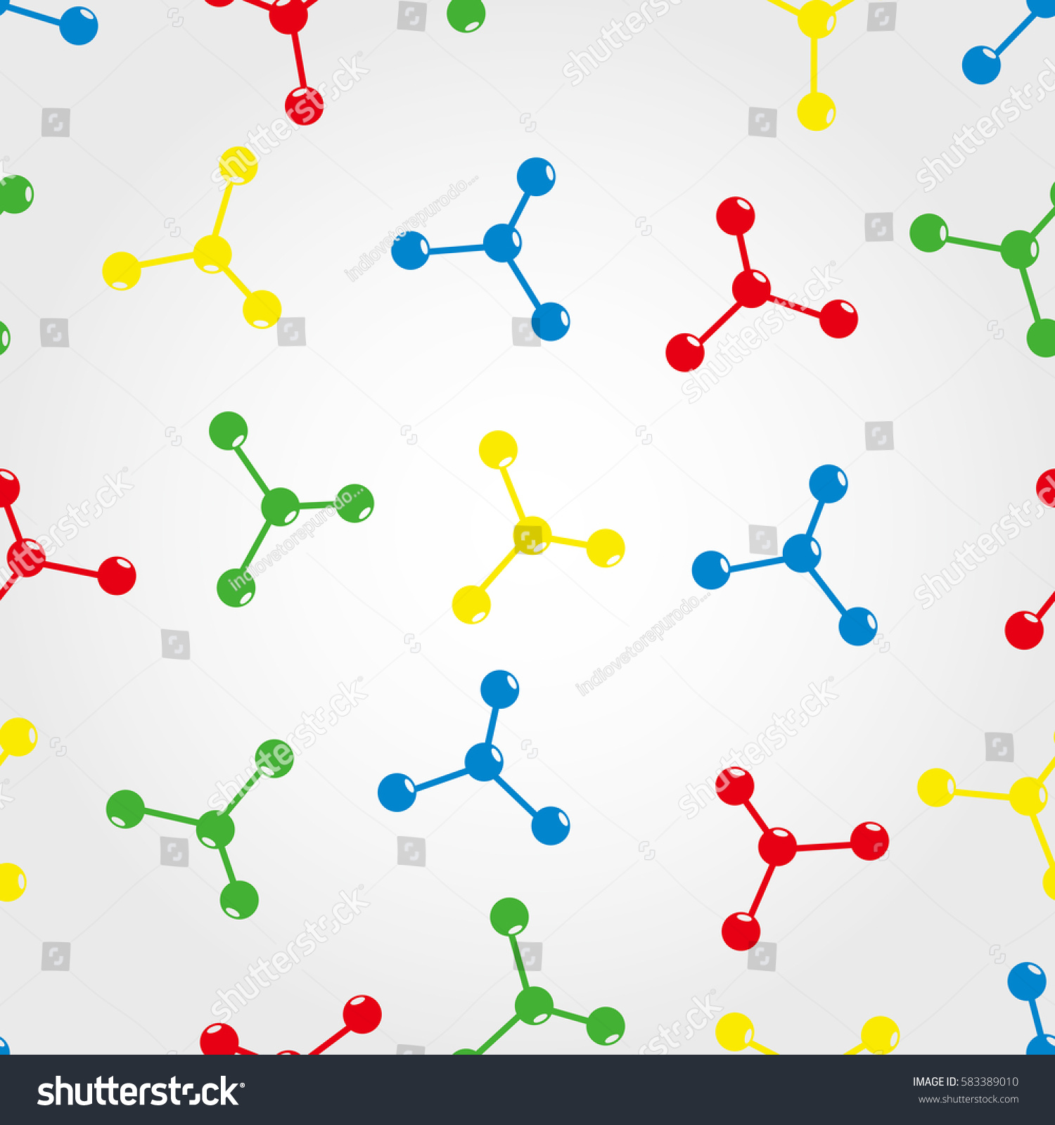 Science Pattern Theme Molecules Atoms Cells Stock Vector (Royalty Free ...