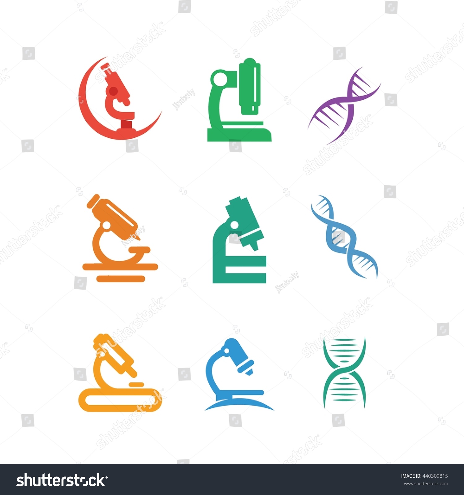 Science Research Laboratory Icon Logo Set Stock Vector (Royalty Free ...