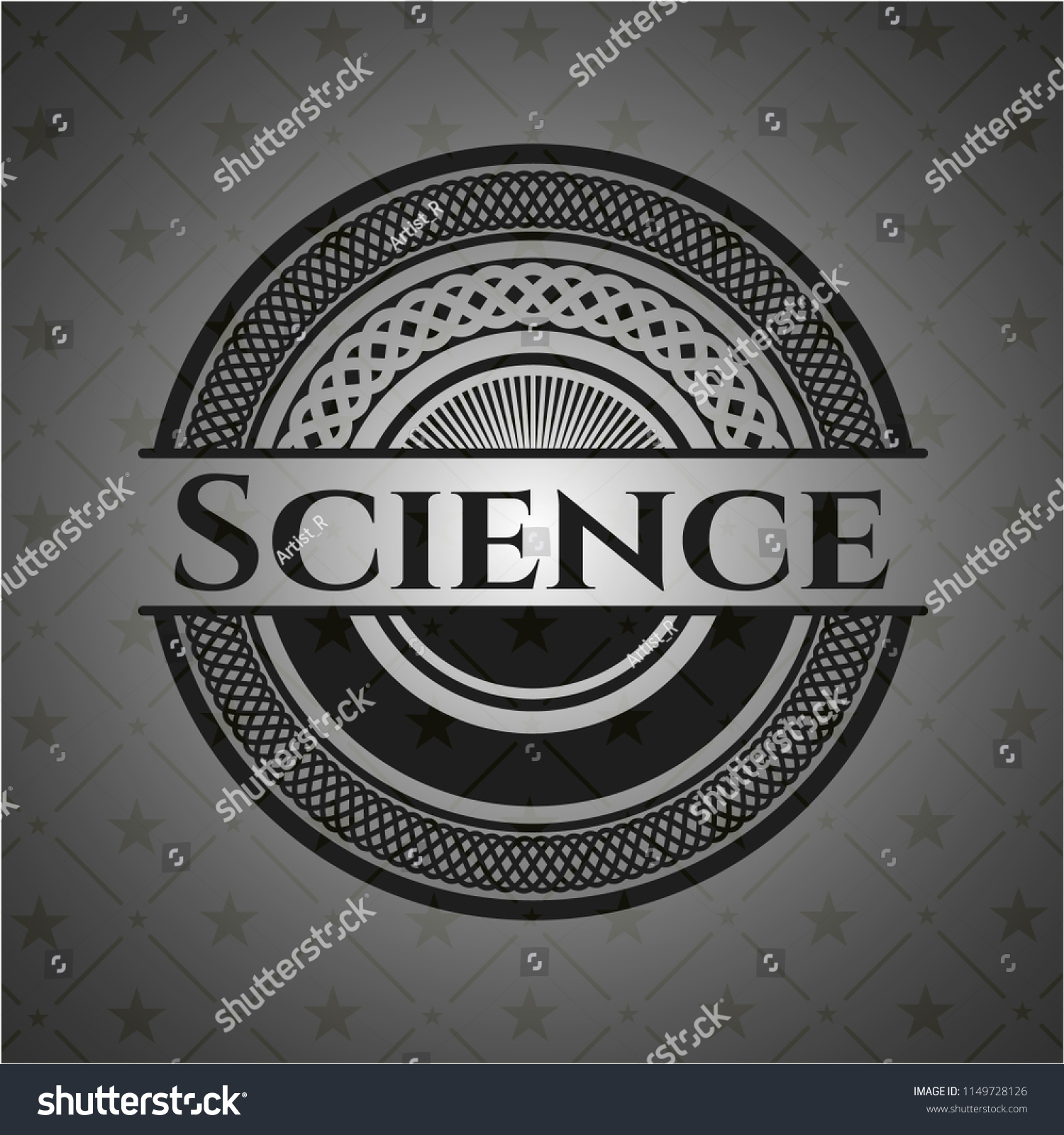 Science Retro Style Black Emblem Stock Vector (Royalty Free) 1149728126 ...