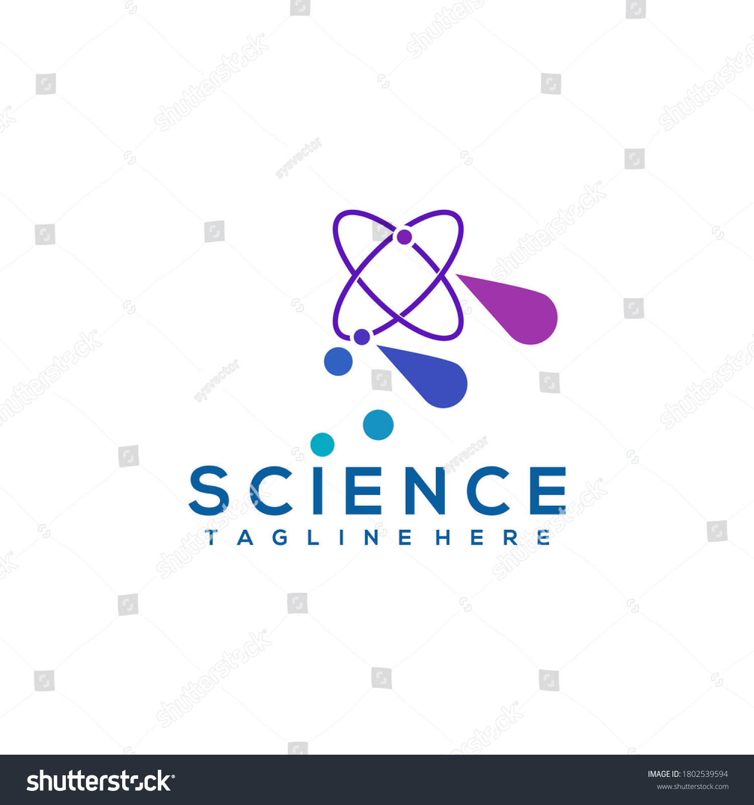 Vector de plantilla de logotipo científico: vector de stock (libre de ...