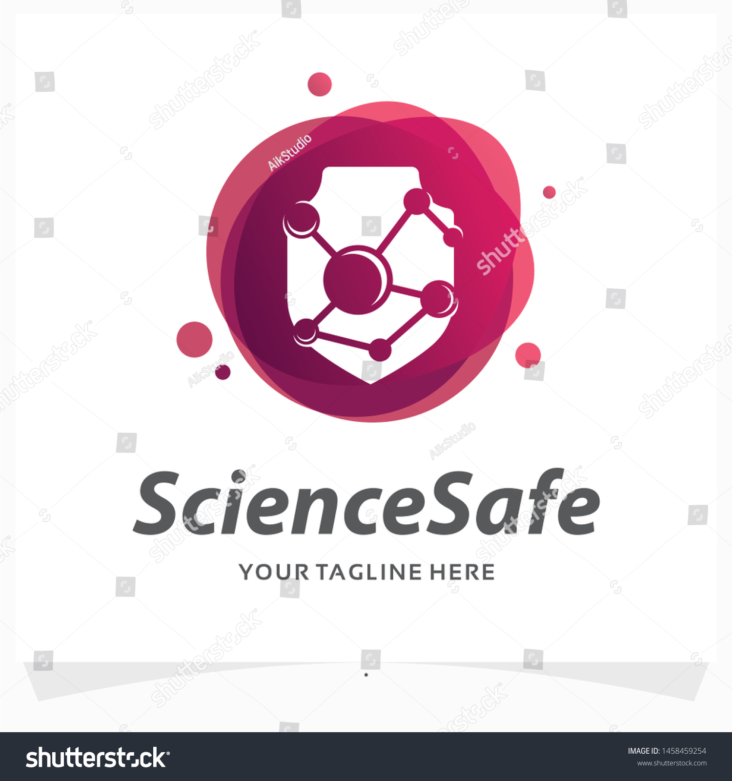 Science Shield Logo Design Template Stock Vector (Royalty Free ...