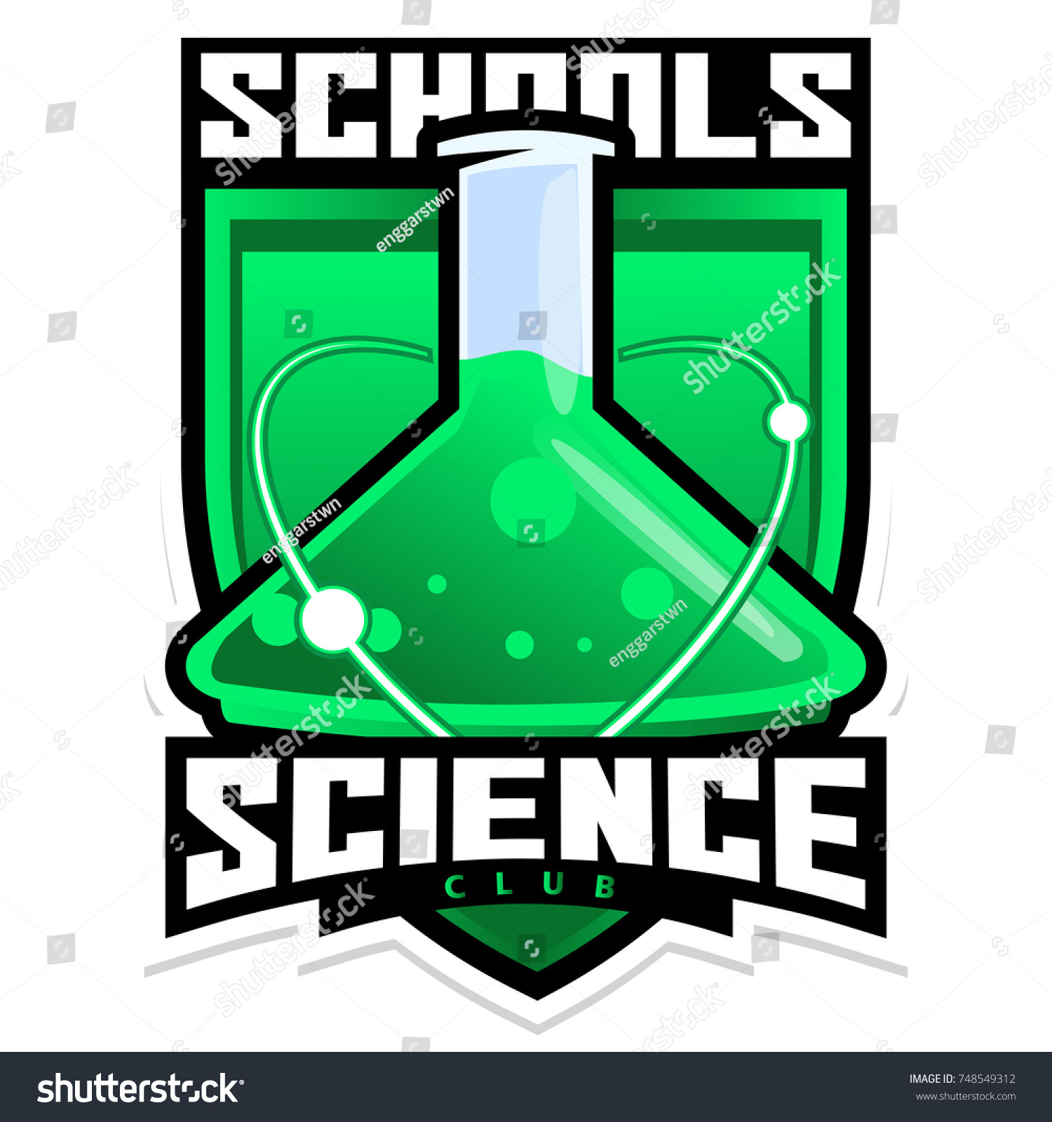 Science Stuff Logo School Lab Activity Stock Vector (Royalty Free ...
