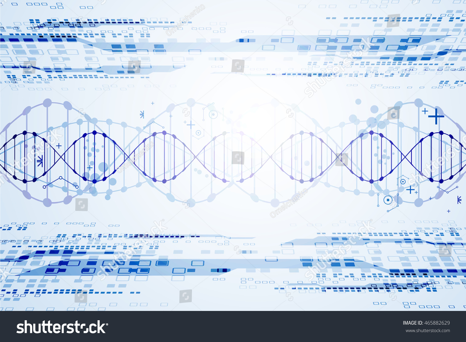 Science Template Dna Molecules Background Vector Stock Vector (Royalty ...