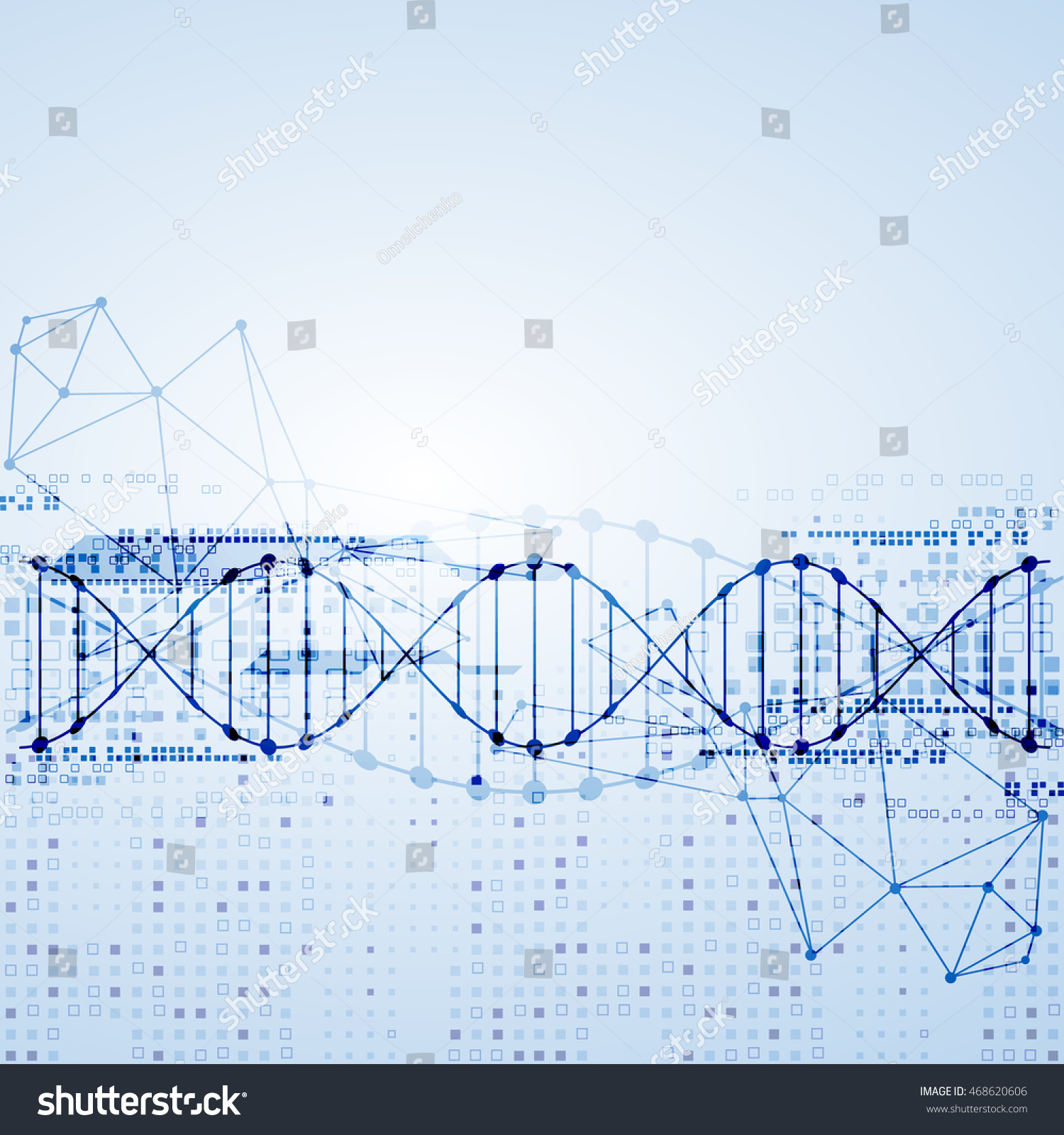 Science Template Dna Molecules Background Vector Stock Vector (Royalty ...