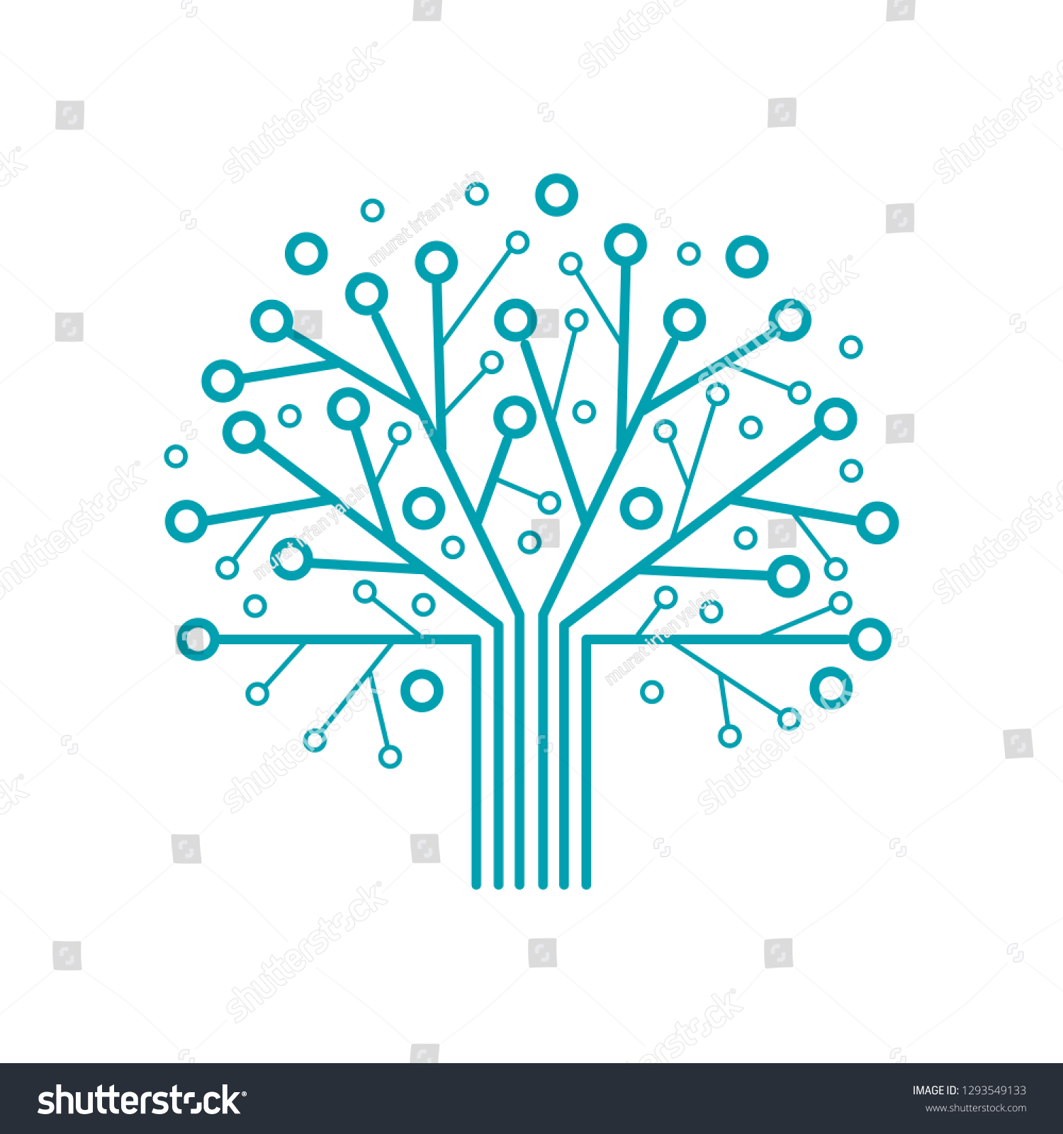 Science Tree Vector Drawing: เวกเตอร์สต็อก (ปลอดค่าลิขสิทธิ์) 1293549133