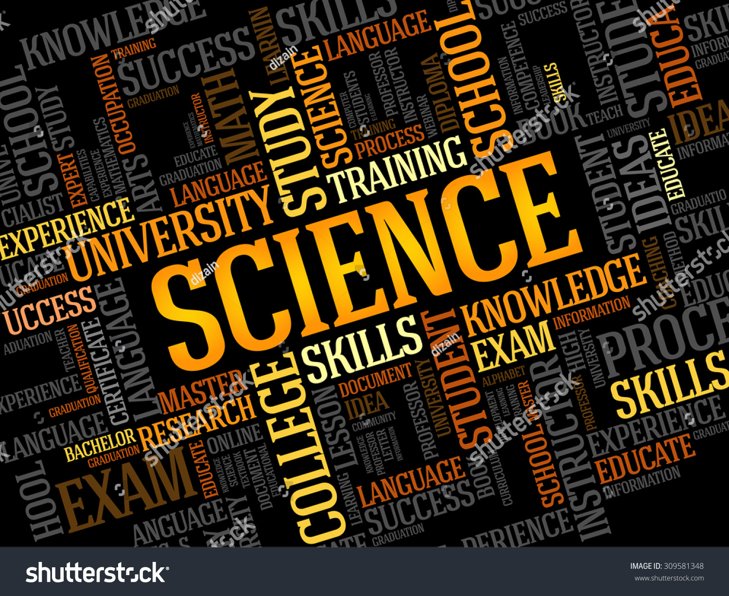 Science Word Cloud Education Concept Stock Vector (Royalty Free ...