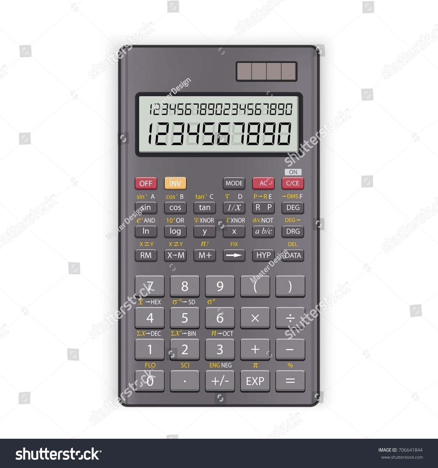 Scientific Calculator Stock Vector (Royalty Free) 706641844