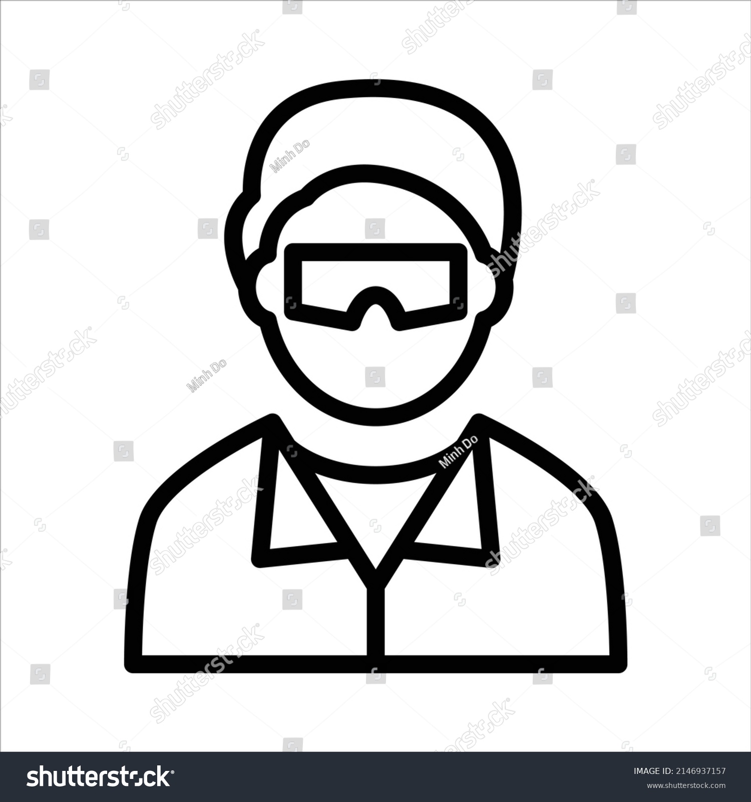Scientist Vector Icon Symbol Design Stock Vector (Royalty Free ...