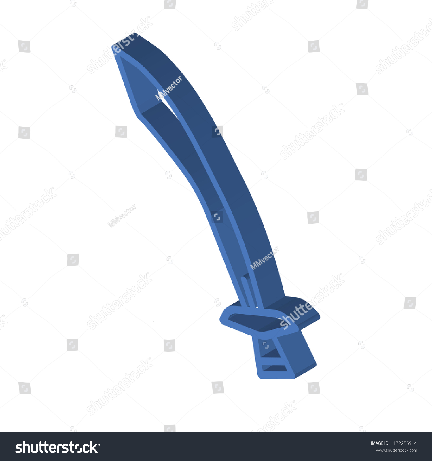 Scimitar Isometric Left Top View 3d 스톡 벡터(로열티 프리) 1172255914 | Shutterstock