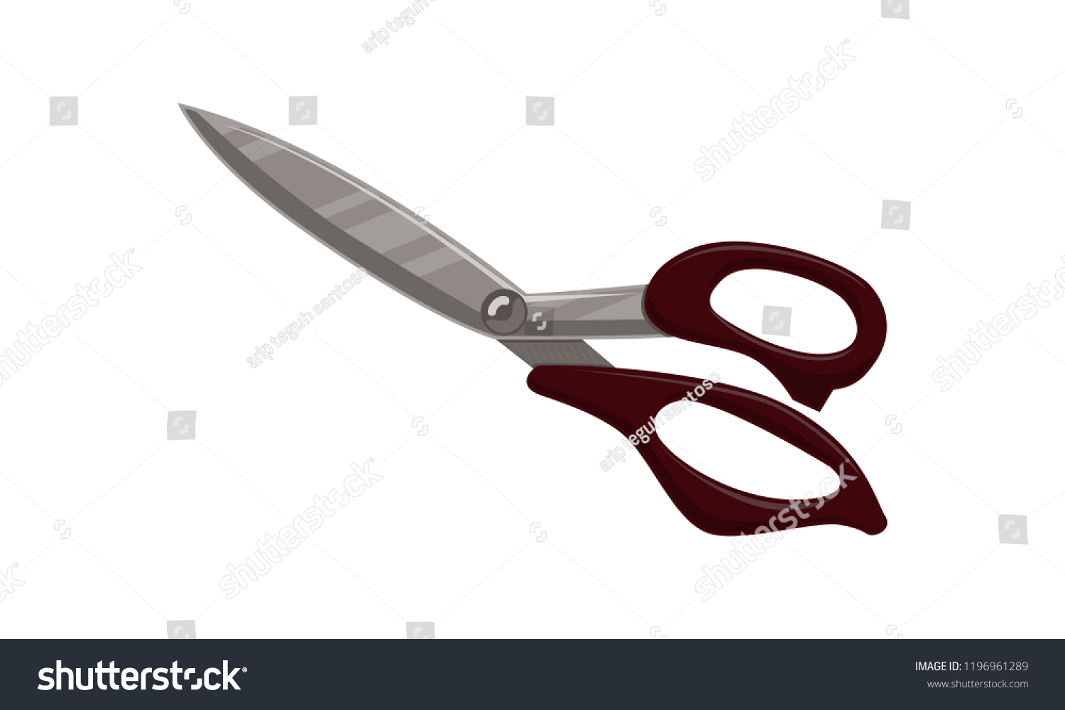 Scissor Template Vector Isolated Color Stock Vector (Royalty Free ...