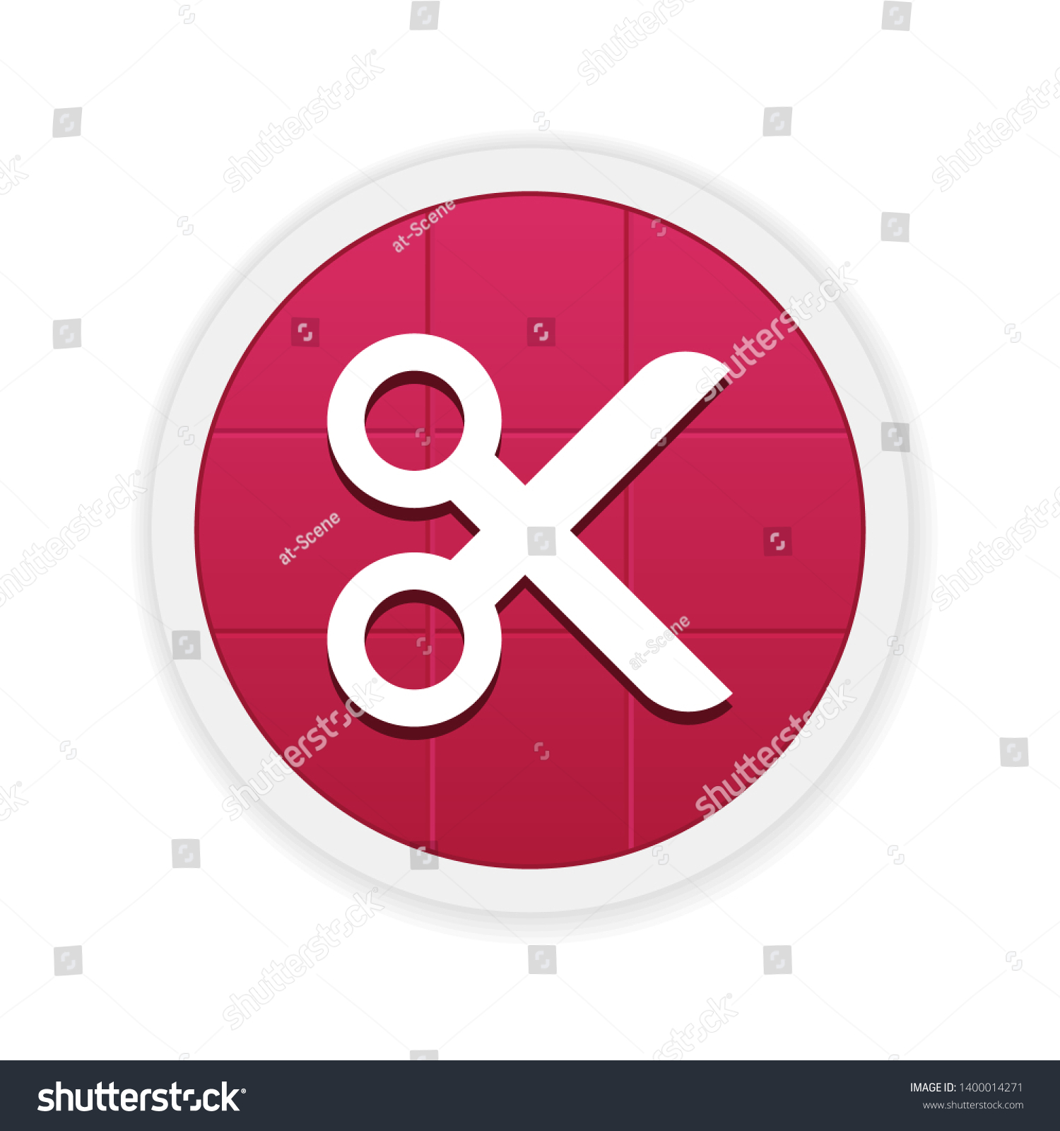 Scissor Vector App Icon Stock Vector (Royalty Free) 1400014271 ...