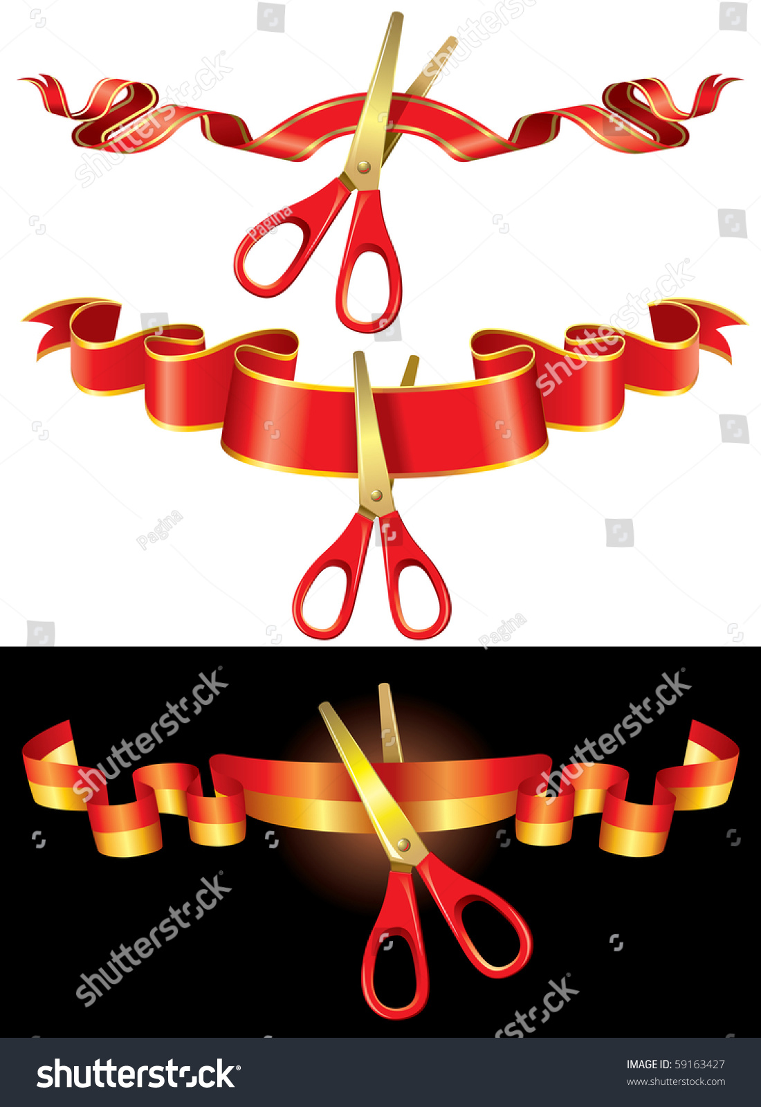 Scissors Cut Off Tape Vector Illustration Stock Vector (Royalty Free ...