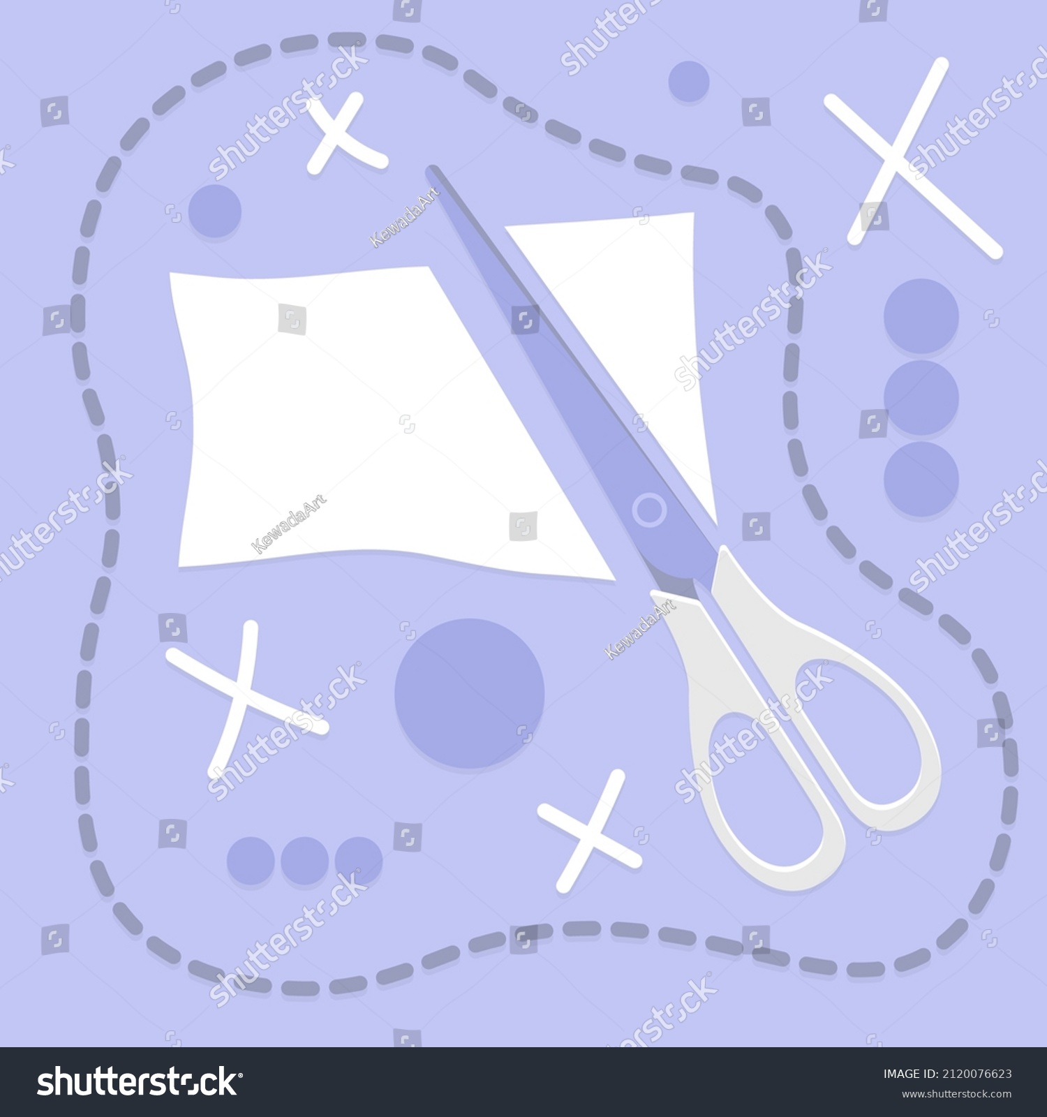 Scissors Cut Paper Completed Note Vector Stock Vector (Royalty Free ...