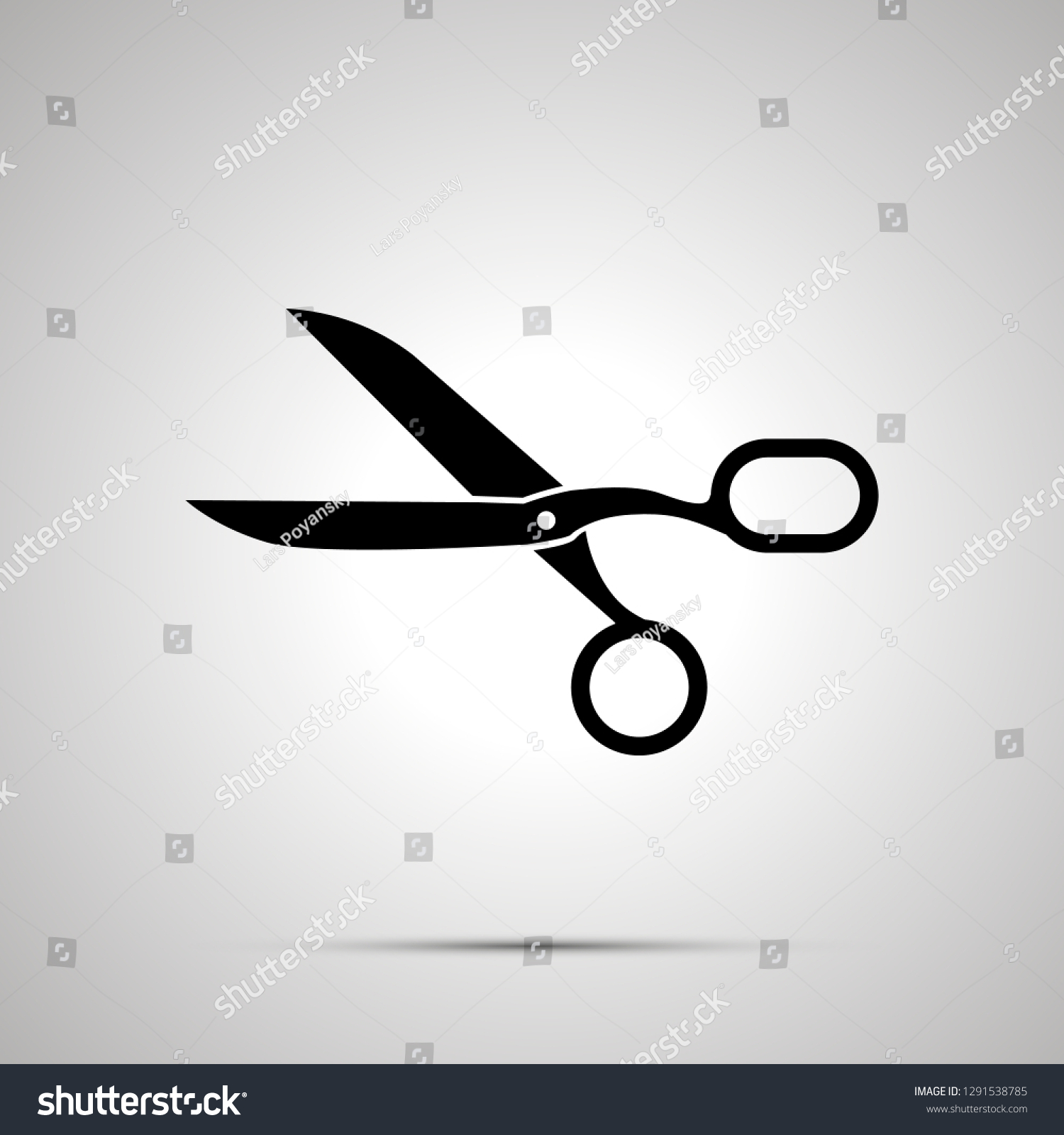 Scissors Sign Simple Black Icon Stock Vector (Royalty Free) 1291538785