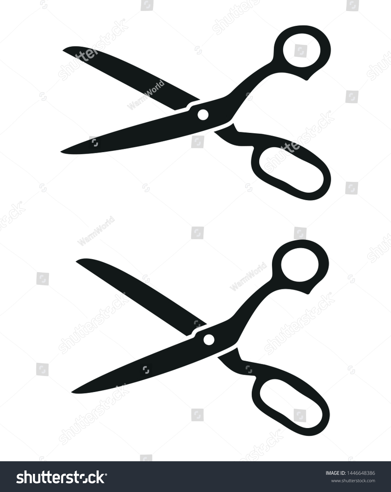 Scissors Silhouette Set Vector Illustration Stock Vector (Royalty Free ...