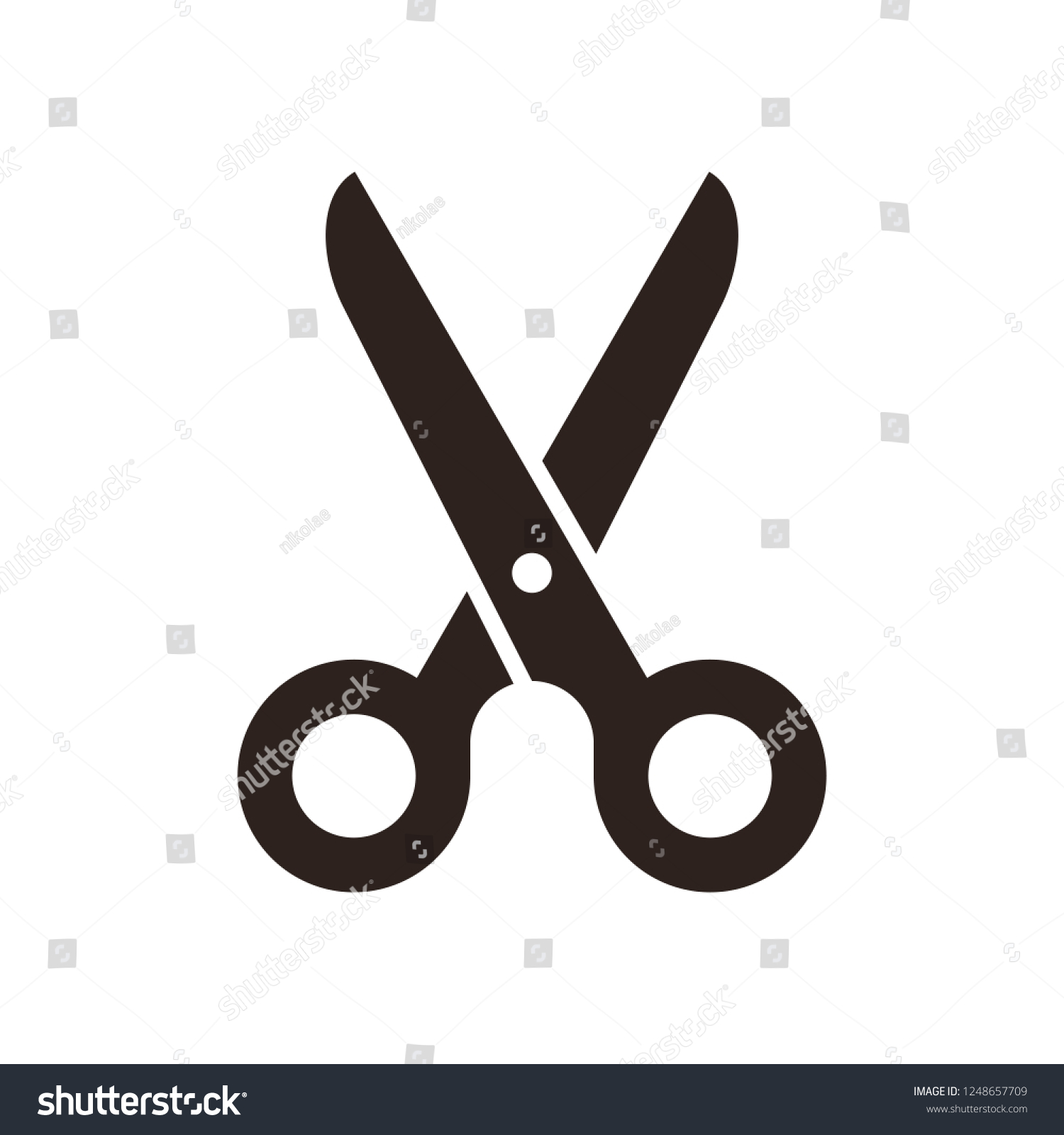 Scissors Symbol Isolated On White Background Stock Vector (Royalty Free ...