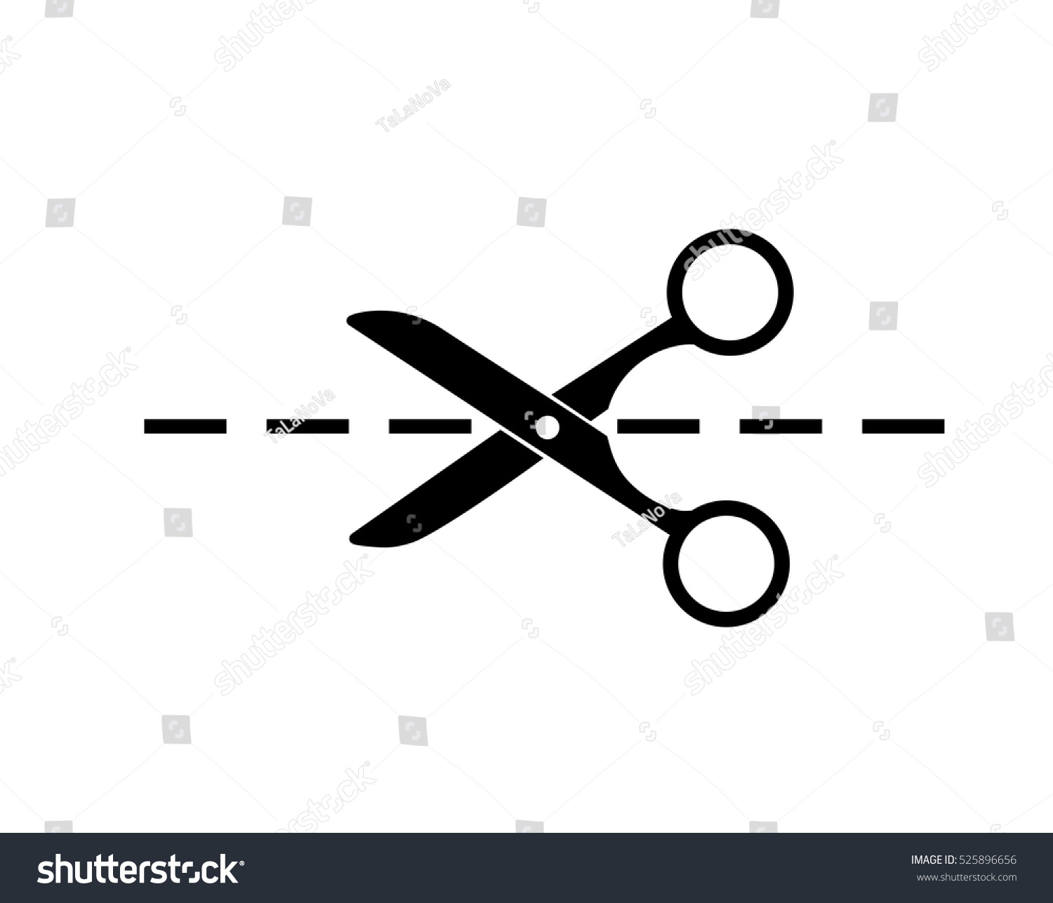 Scissors Symbol Isolated On White Background Stock Vector (Royalty Free ...