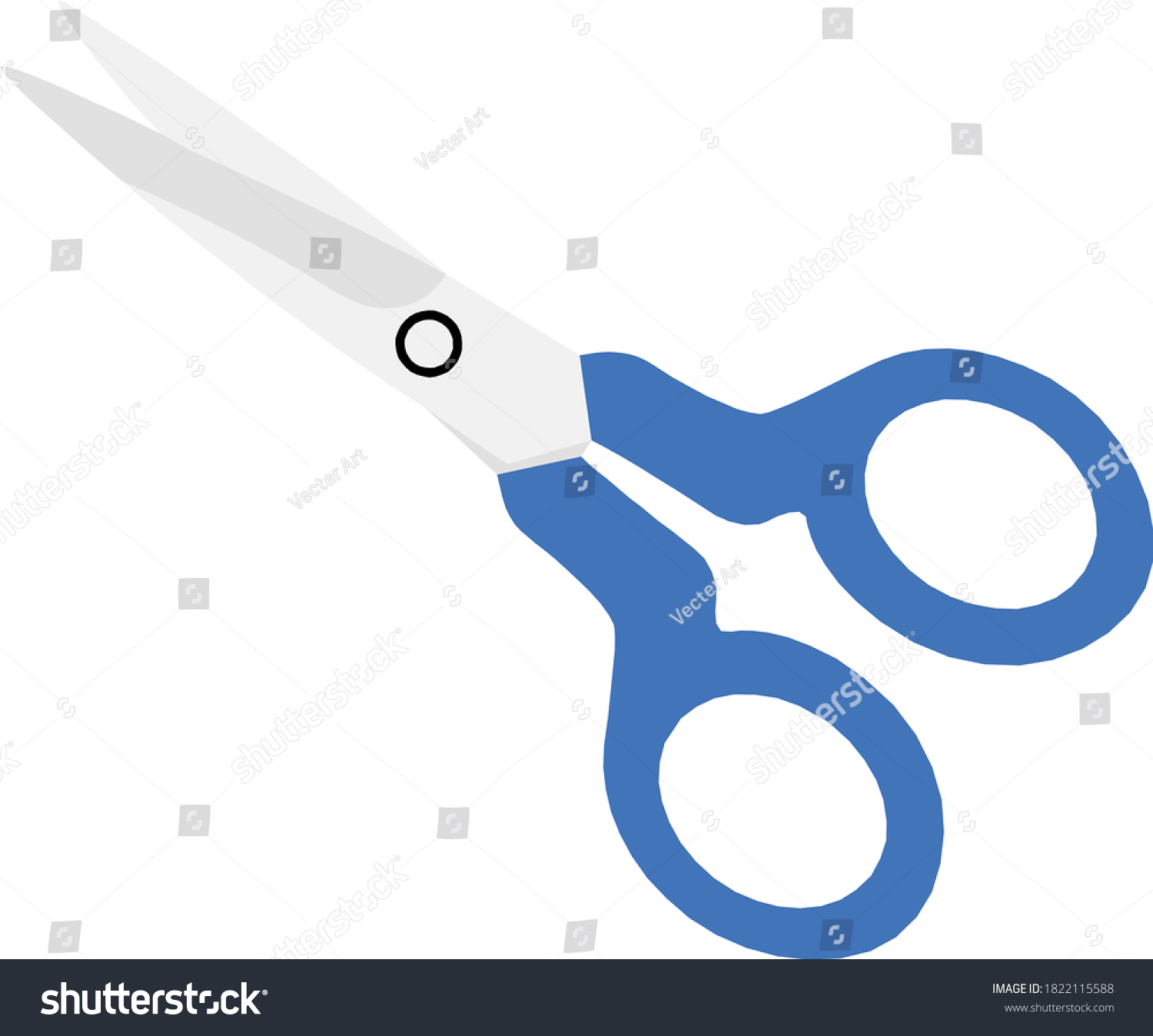 Scissors Vector Art Illustration Stock Vector (Royalty Free) 1822115588