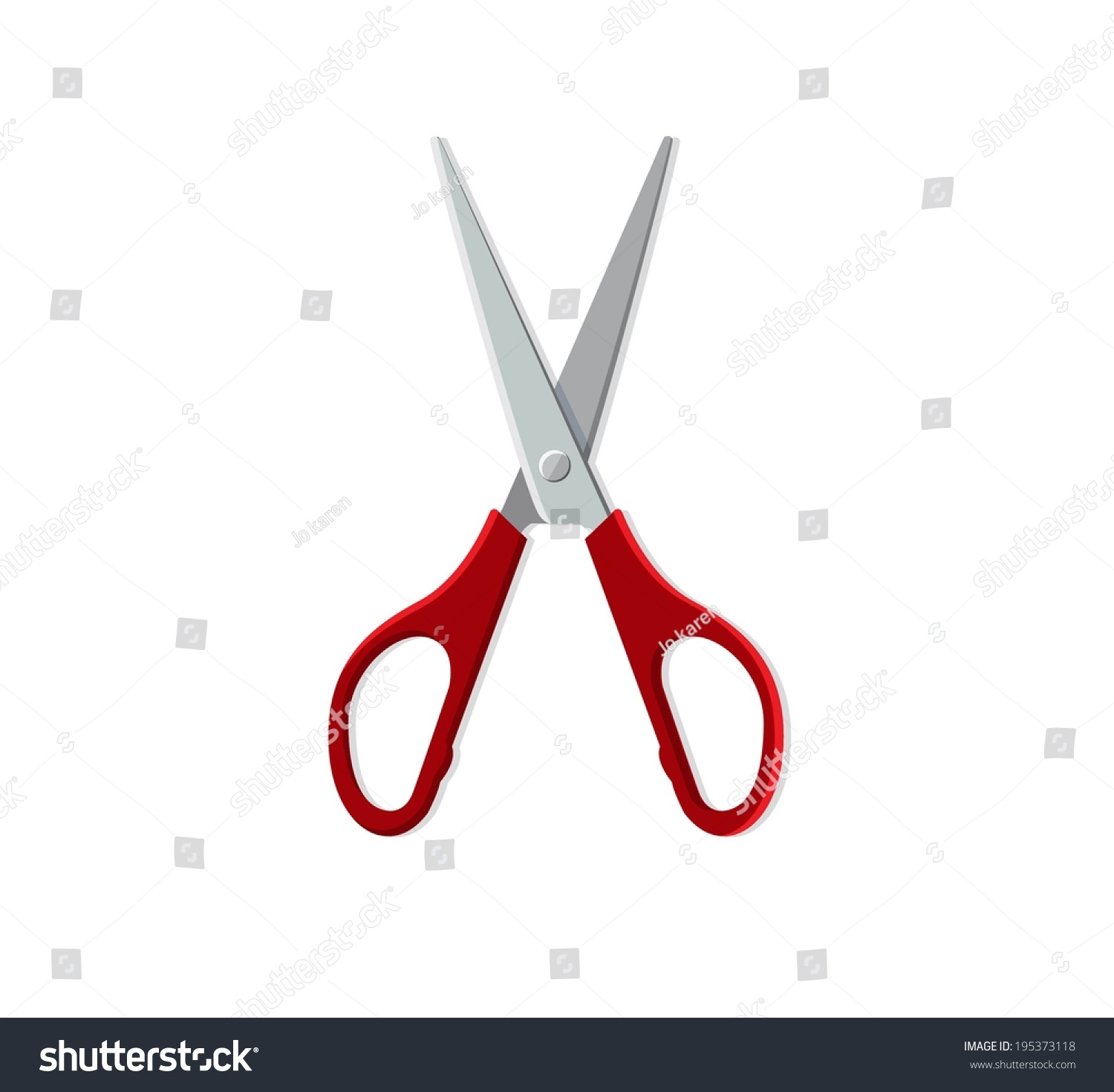 Scissors Vector Illustration Object Isolated On Stock Vector (Royalty ...
