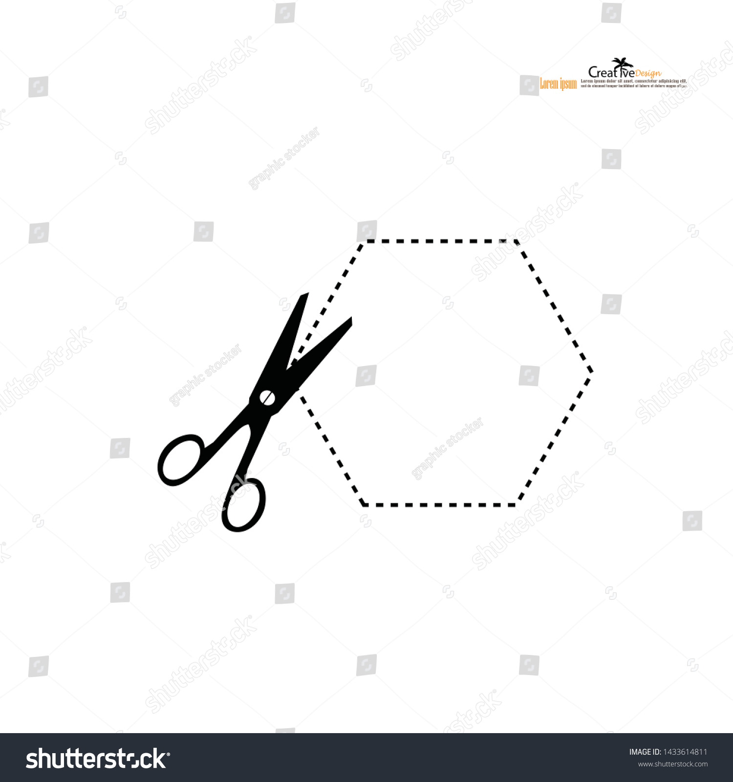 Scissors Cut Lines Vector Illustration Stock Vector (Royalty Free ...