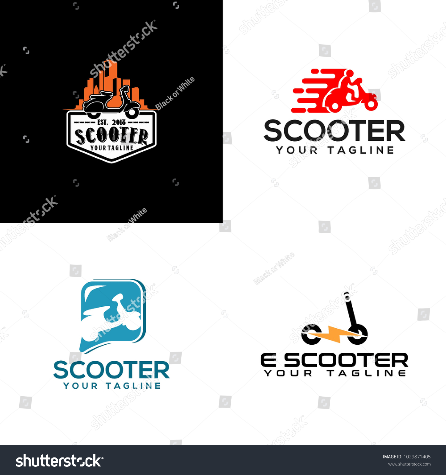 Scooter Logo Design Stock Vector (Royalty Free) 1029871405 | Shutterstock