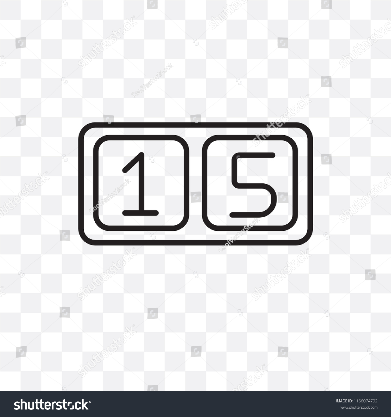 Scoreboard Vector Icon Isolated On Transparent Stock Vector (Royalty ...