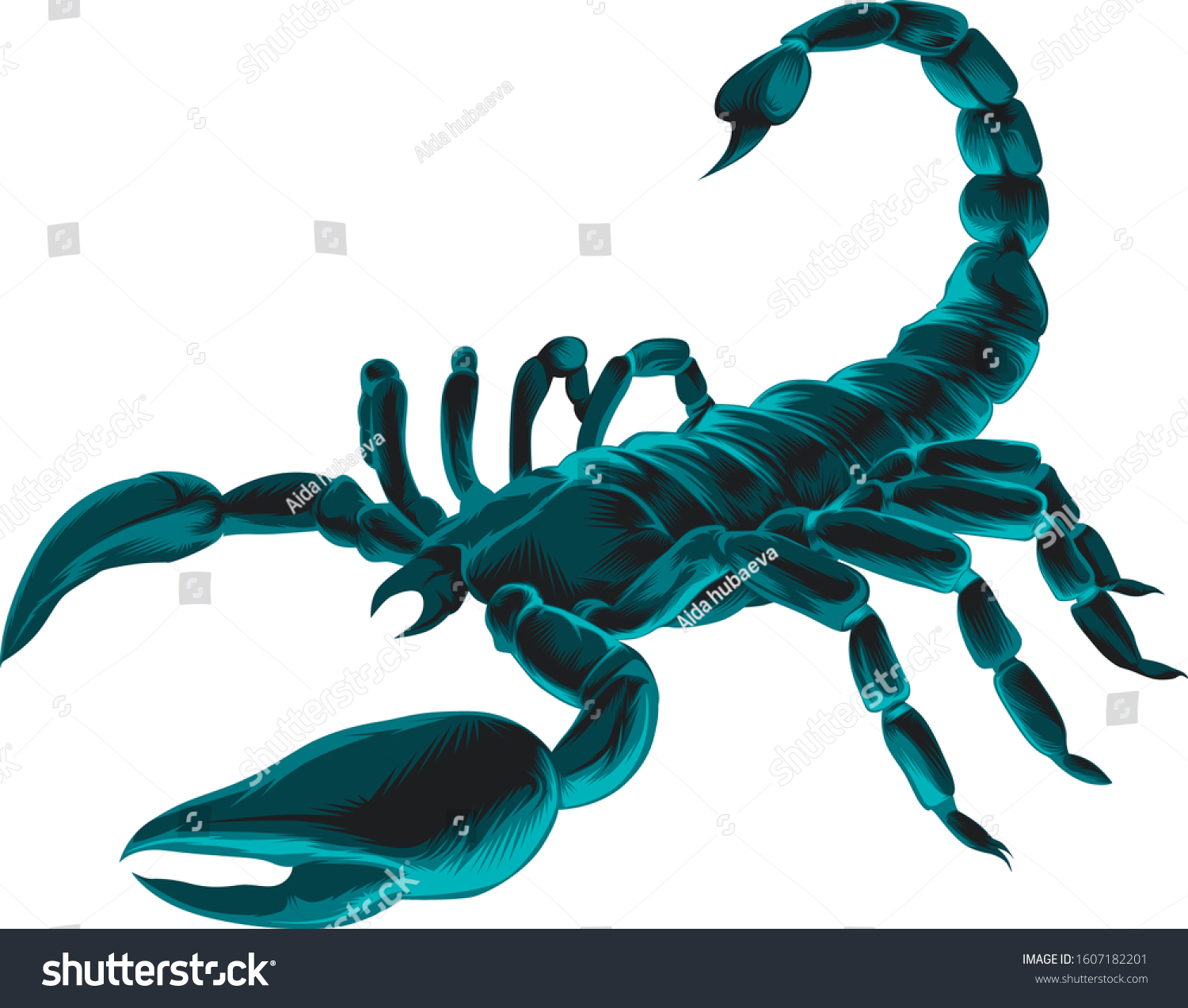 Scorpio Realistic Scorpion Vector Illustration: stockvector ...