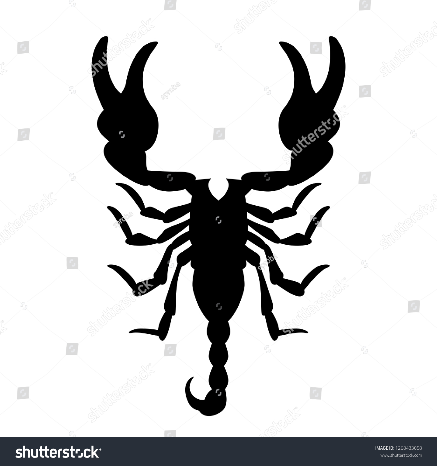Scorpio Vector Illustration Black Silhouette Front: Vector có sẵn (miễn ... Scorpio Vector Illustration Black Silhouette Front: Vector có sẵn (miễn ...