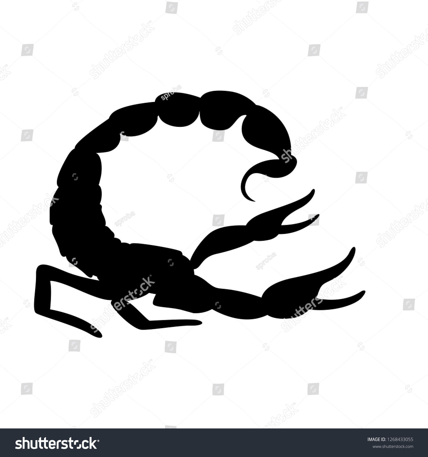 Scorpio Vector Illustration Black Silhouette Profile Stock Vector ... Scorpio Vector Illustration Black Silhouette Profile Stock Vector ...