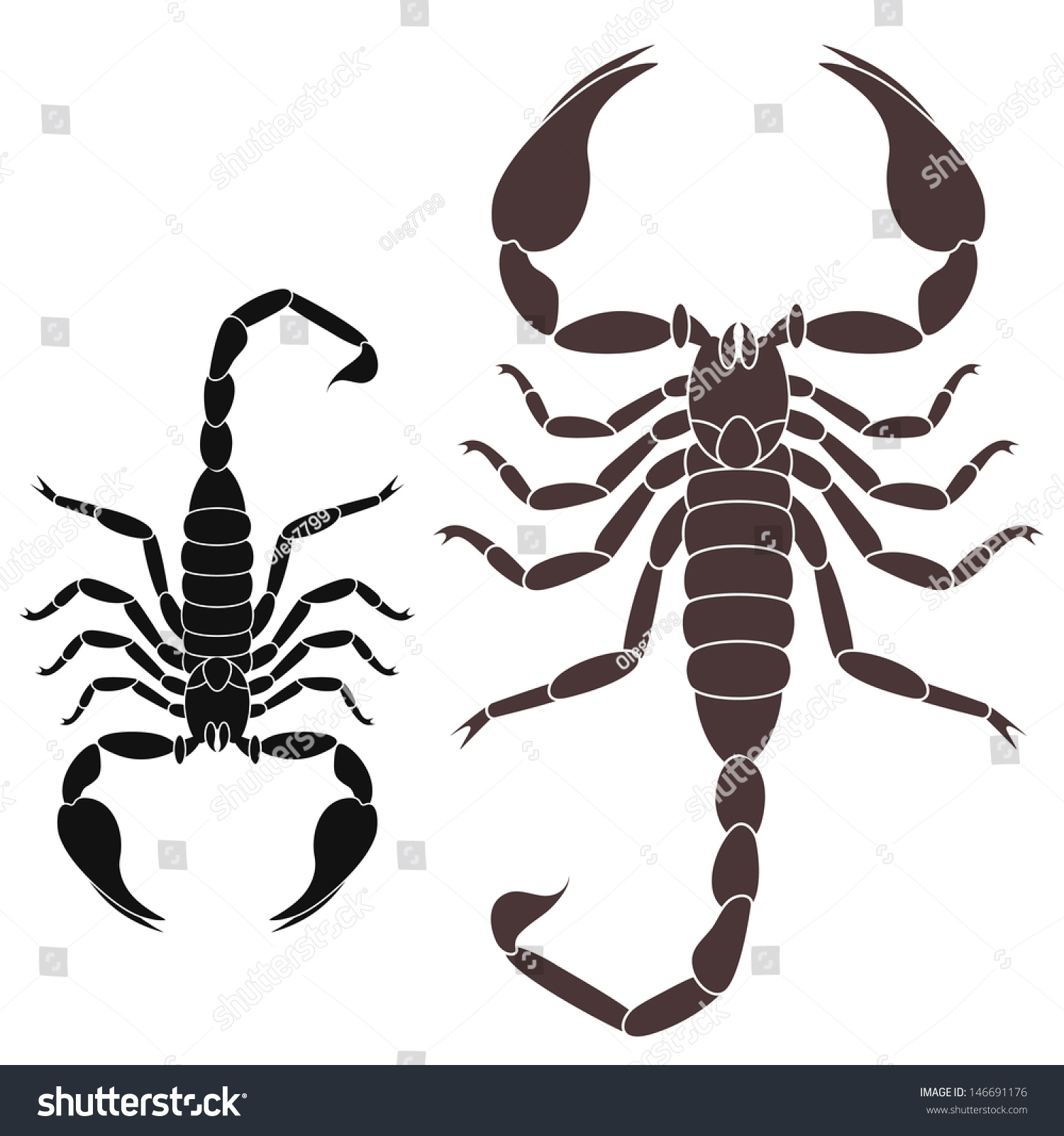 Scorpion Icon Vector Illustration Stock Vector (Royalty Free) 146691176 ...