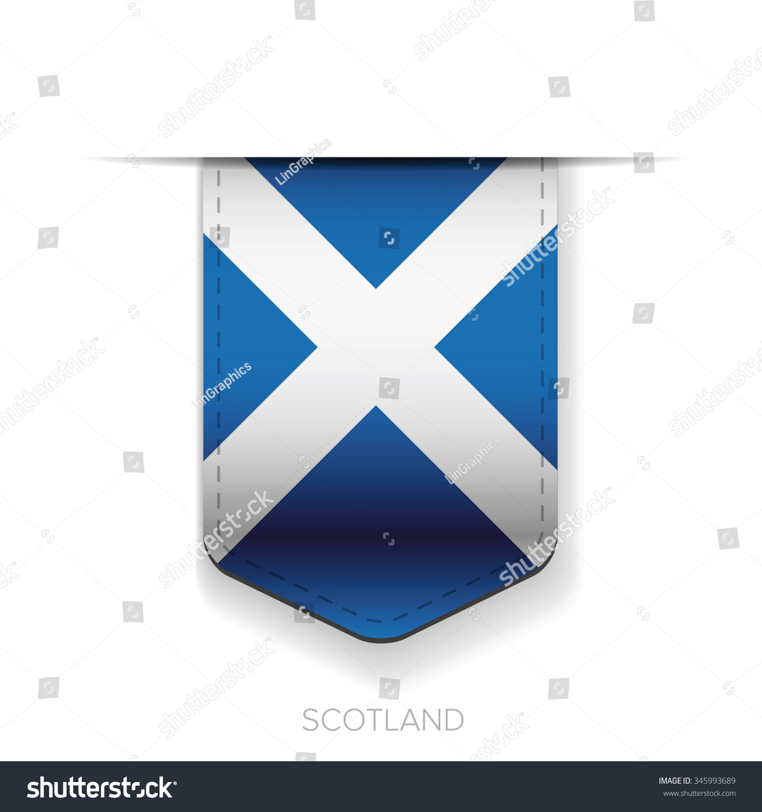 Scotland Flag Ribbon Vector Stock Vector (Royalty Free) 345993689