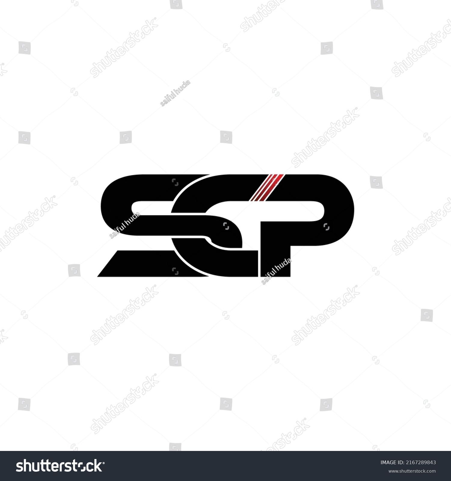 Scp Letter Monogram Logo Design Vector Stock Vector (Royalty Free ...