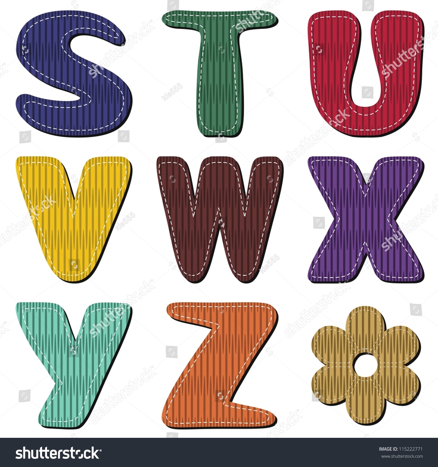 Scrapbook Alphabet Part 3 Stock Vector (Royalty Free) 115222771 ...
