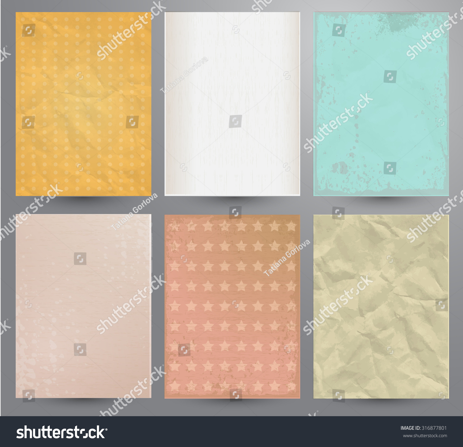 Scrapbooking Set Old Paper Textures Stock Vector (Royalty Free) 316877801