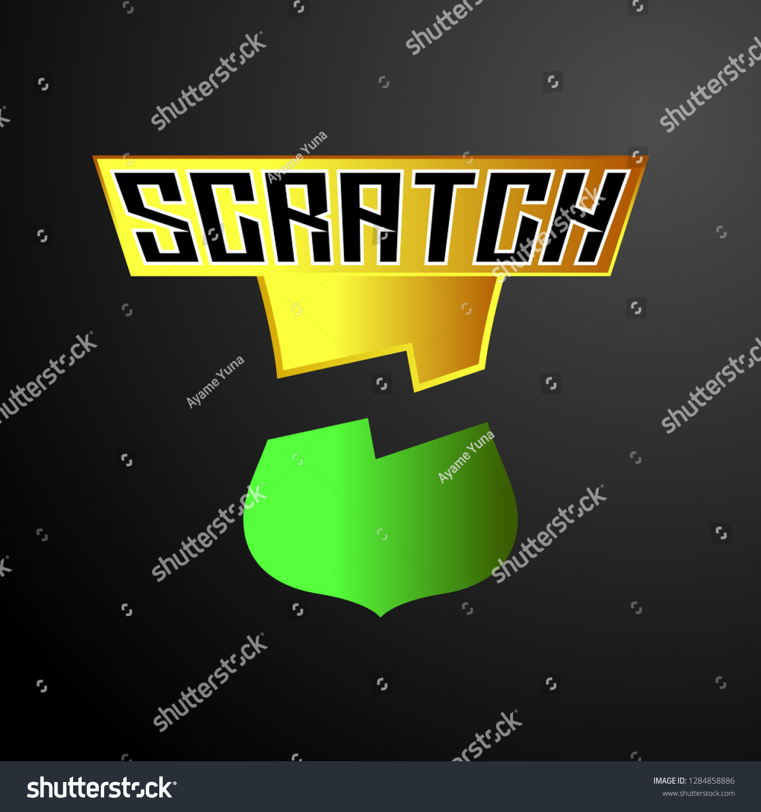 Scratch Logo Shield Symbol Vector Stock Vector (Royalty Free ...