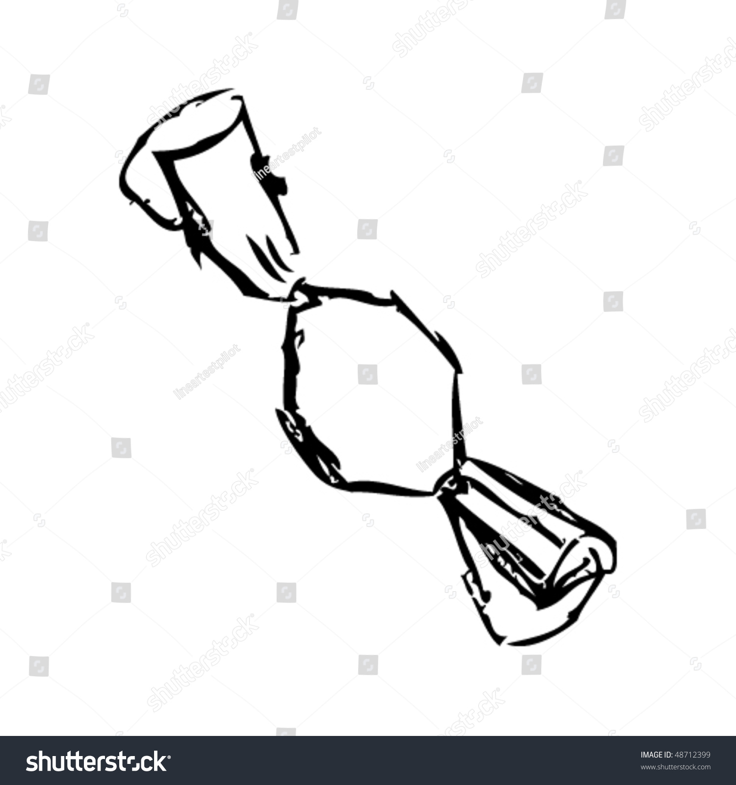 Scratchy Vector Drawing Candy Stock Vector Royalty Free 48712399