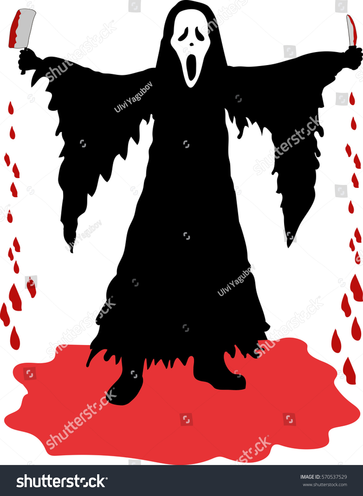 Scream Scary Fear Vector: vector de stock (libre de regalías) 570537529
