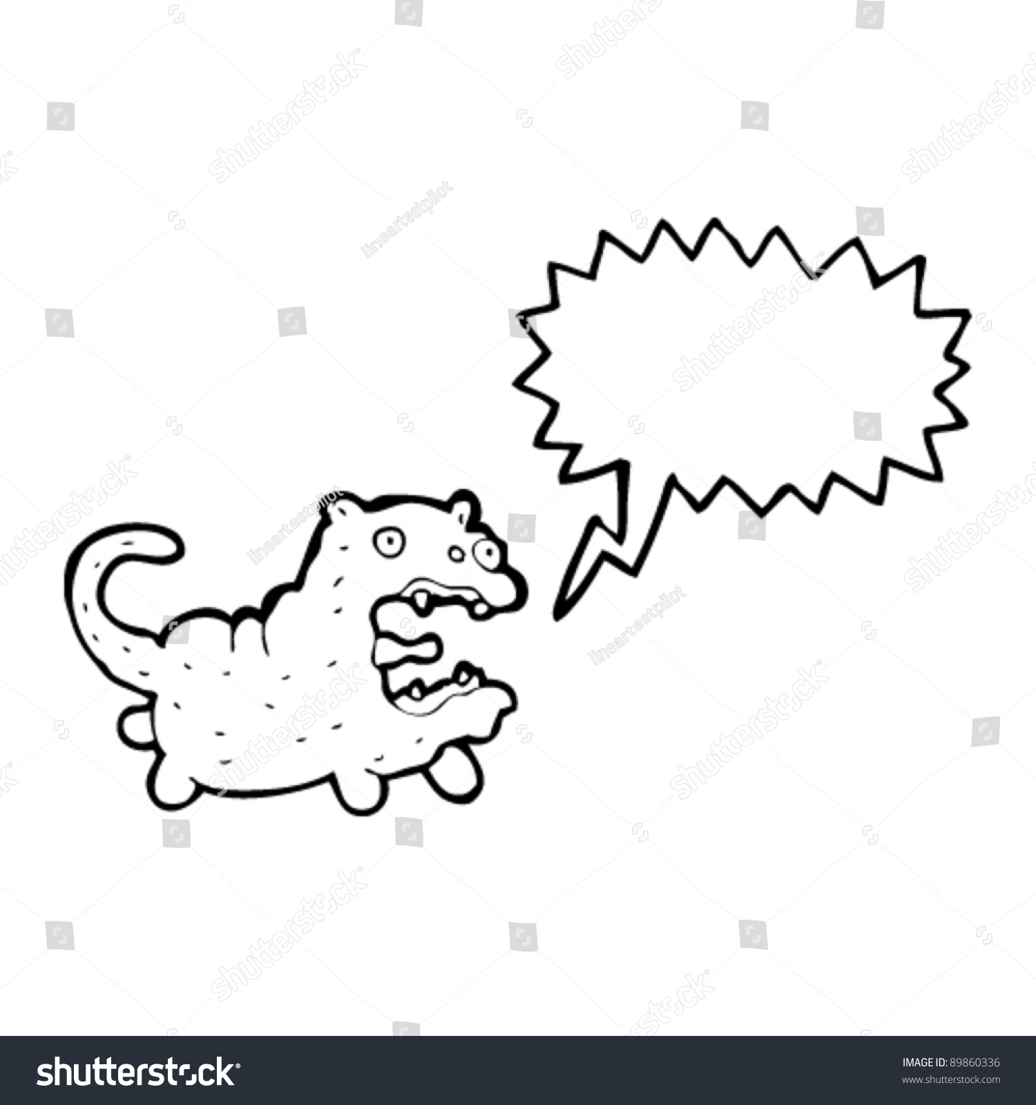 Screaming Cat Cartoon Stock Vector (Royalty Free) 89860336 | Shutterstock