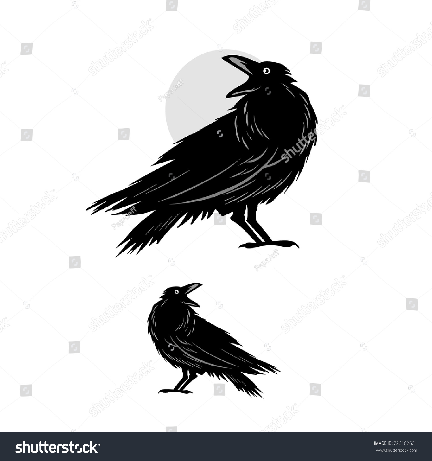 Screaming Crow Stock Vector (Royalty Free) 726102601 | Shutterstock