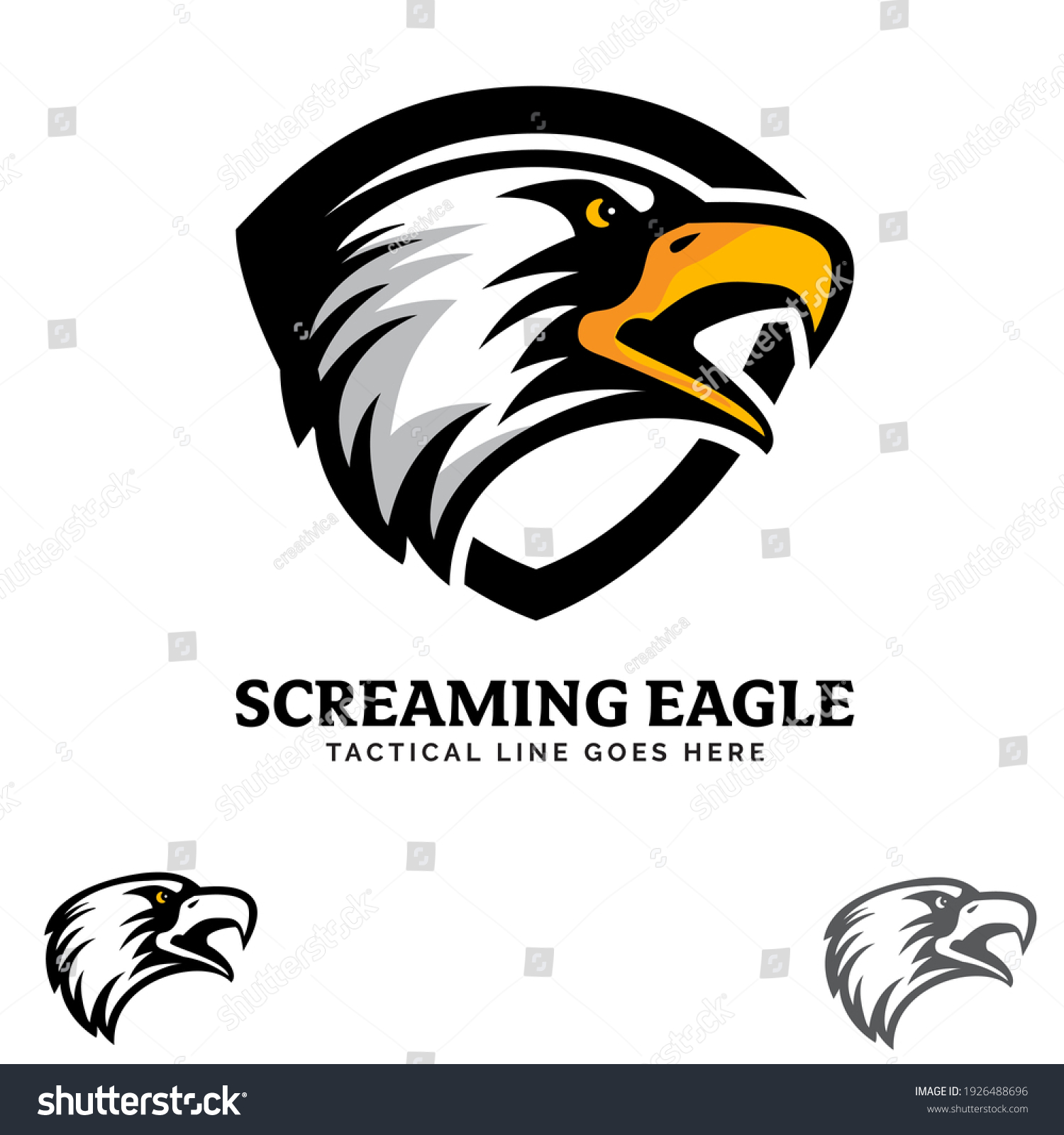 Screaming Eagle Insignia Vector Illustration Tactical Stock Vector ...