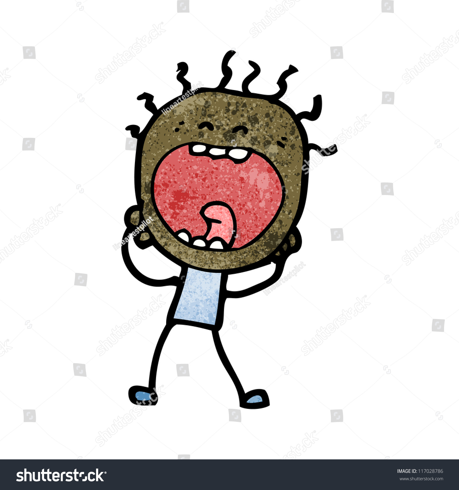 Screaming Man Cartoon Stock Vector (Royalty Free) 117028786