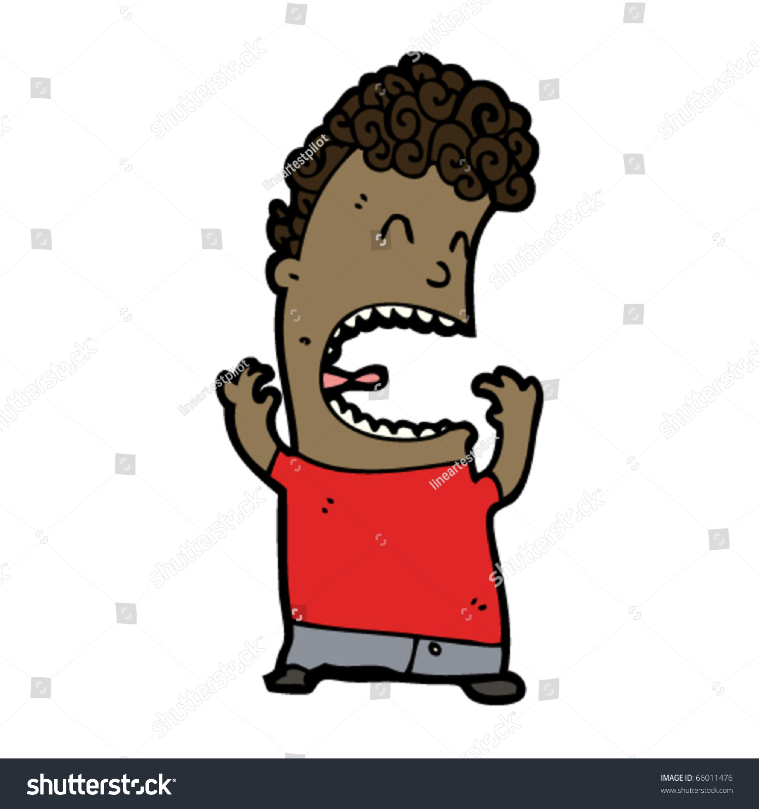 Screaming Man Cartoon Stock Vector Illustration 66011476 : Shutterstock