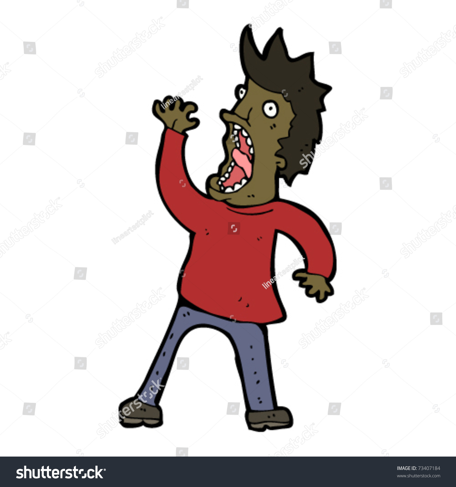 Screaming Man Cartoon Stock Vector 73407184 - Shutterstock