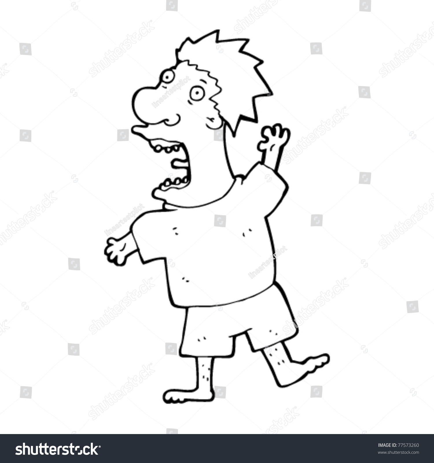 Screaming Man Cartoon Stock Vector (Royalty Free) 77573260