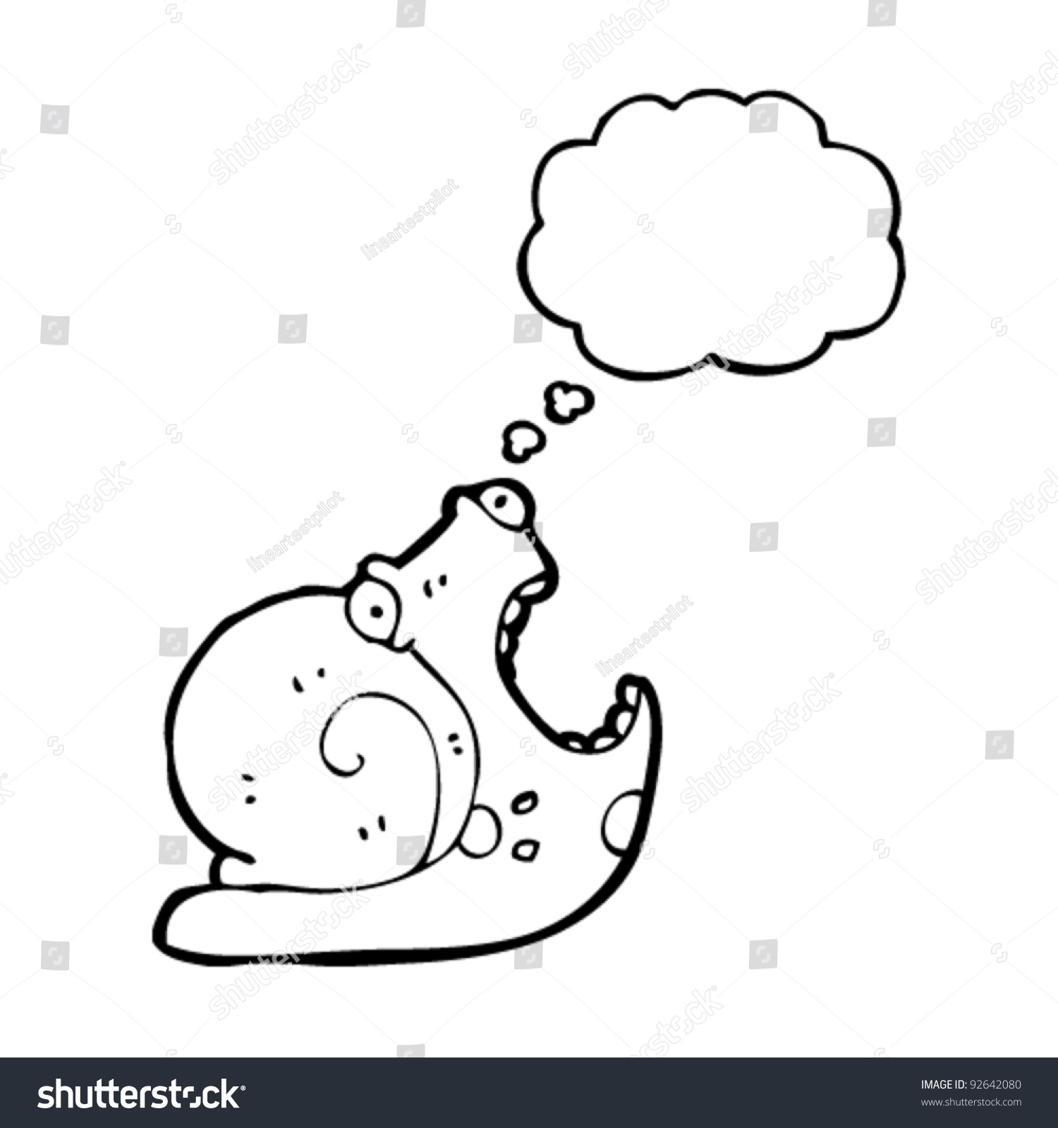 Screaming Snail Cartoon Stock Vector (Royalty Free) 92642080